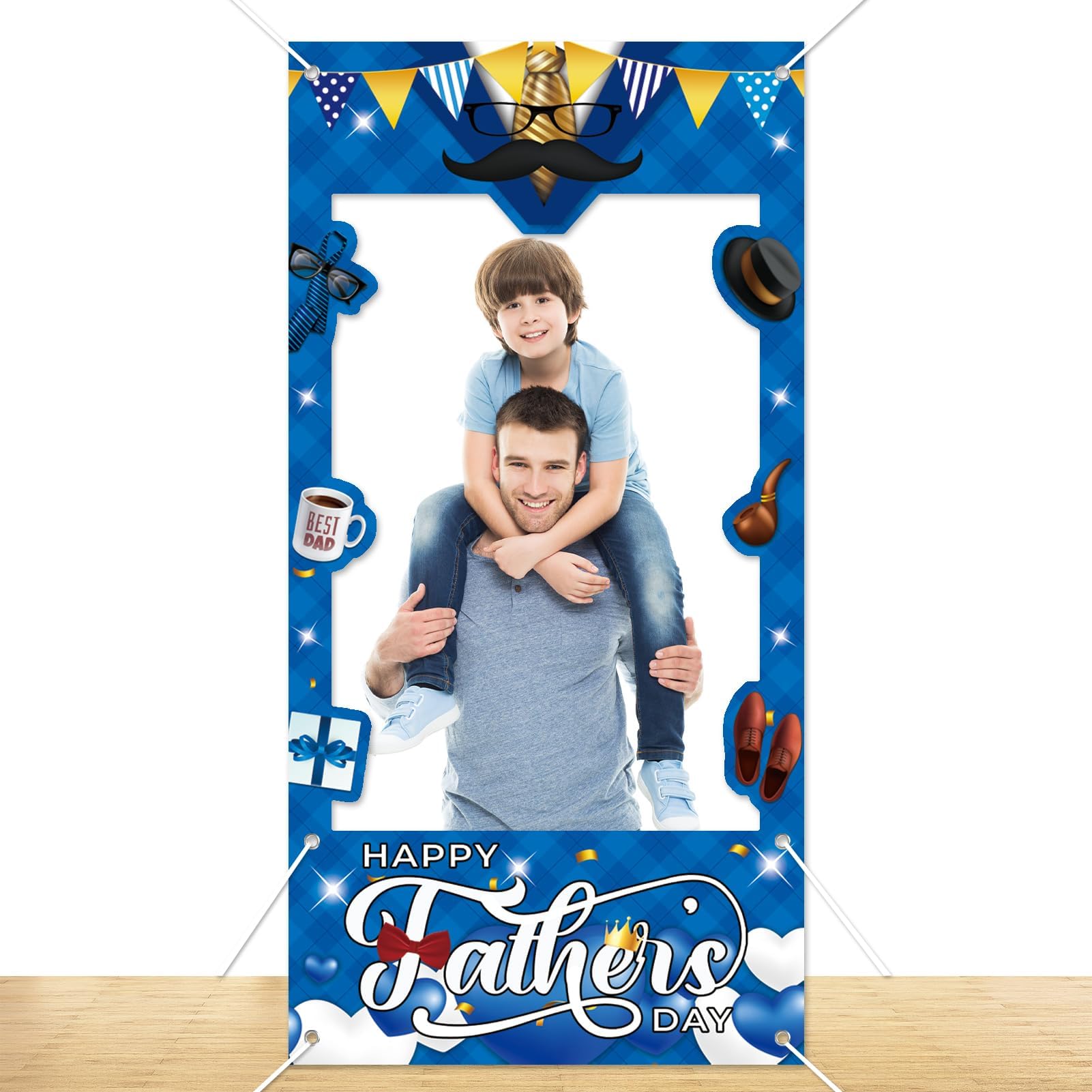 Amazon.com: HOWAF Happy Father’s Day Photo Booth Props Banner, Dad’s ...