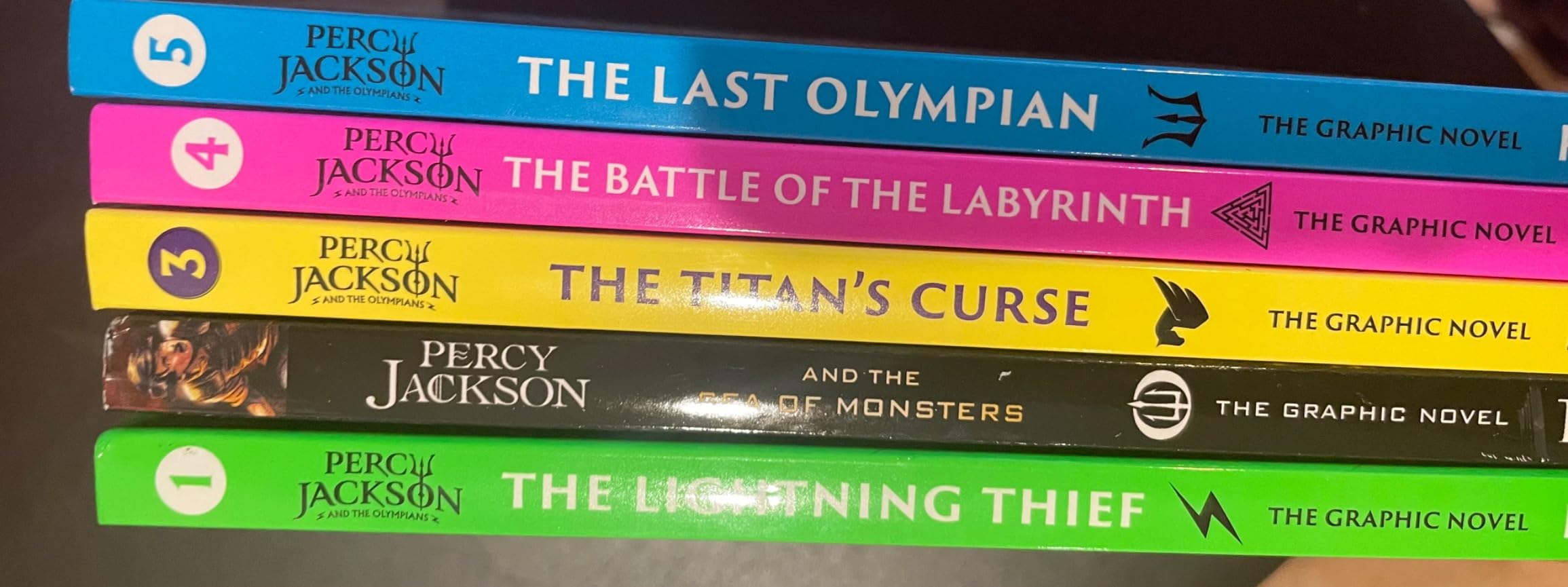 Percy Jackson Graphic Novels 1-5 Books Collection Set (The Lightning ...
