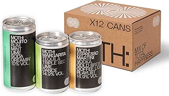 MOTH: Cocktails Variety Pack, Ready To Drink Cans, Mixed Case of 12, 4x ...