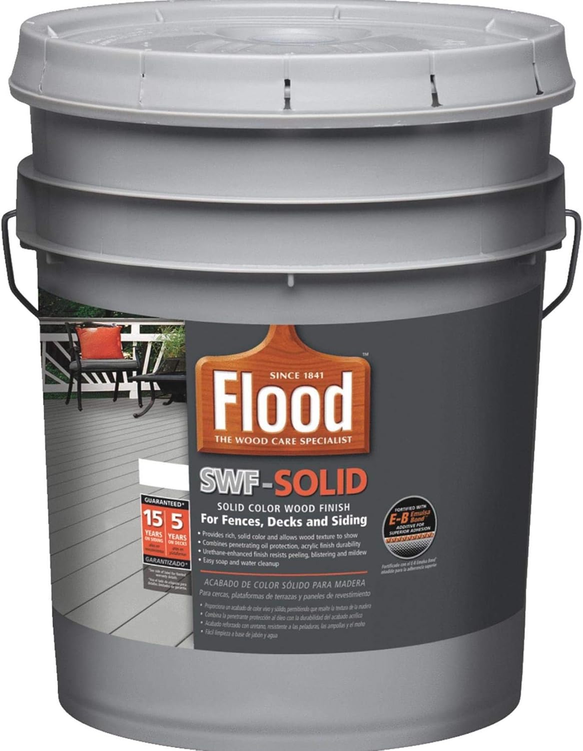 Flood 14020 Solid Color Wood Finish 5 Gal - Pastel Base - Household ...