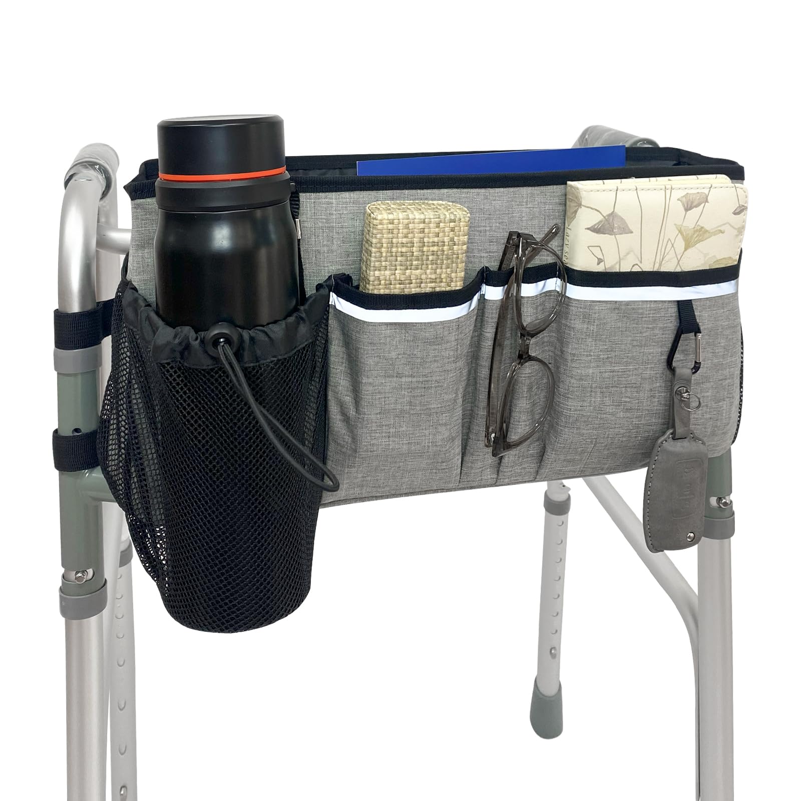 Amazon.com: Reevnnmer Walker Bag with Cup Holder, Large Capacity Walker ...