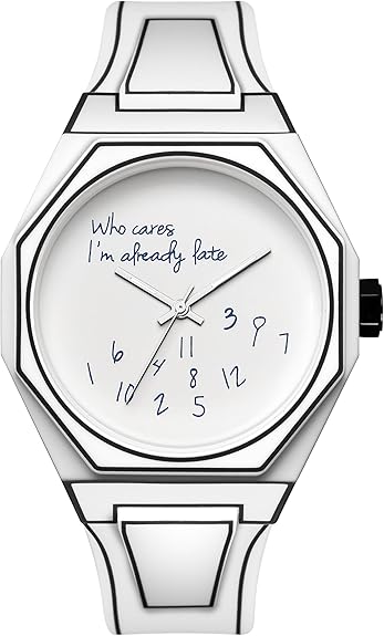 Amazon.com: GORBEN Who Cares I'am Already Late Creative Sketch Watch ...