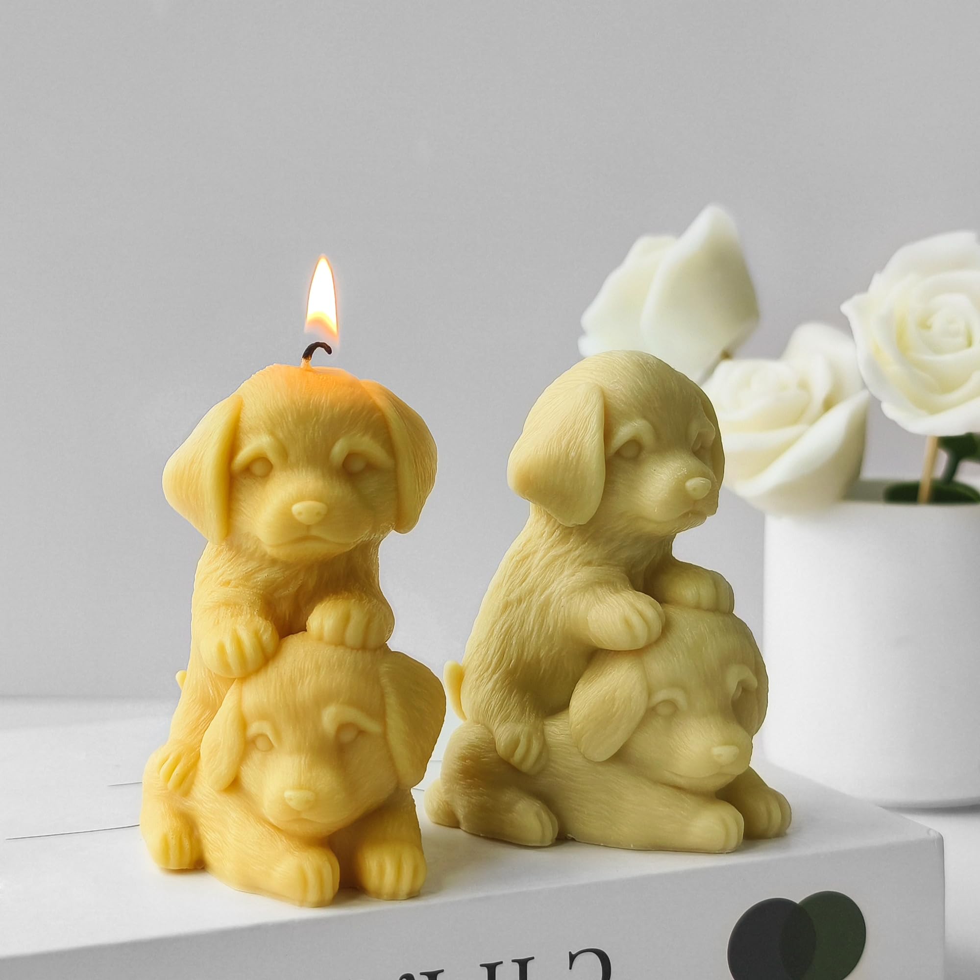 Amazon.com: Dog Candle Mold Dog Mold Animal Candle Mold Dog Resin ...