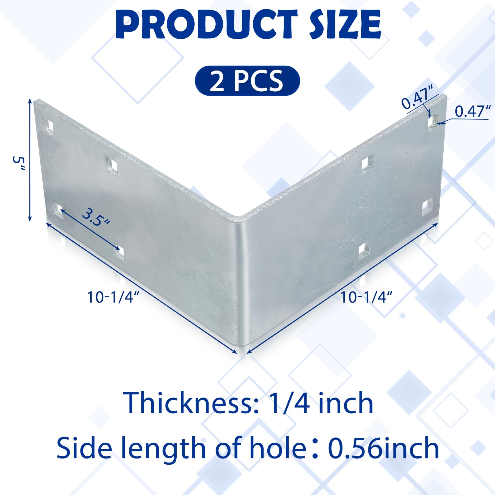 Snapklik.com : Yaocom 2 Pcs 10.25 X 10.25 X 5 Inch Galvanized Outside ...