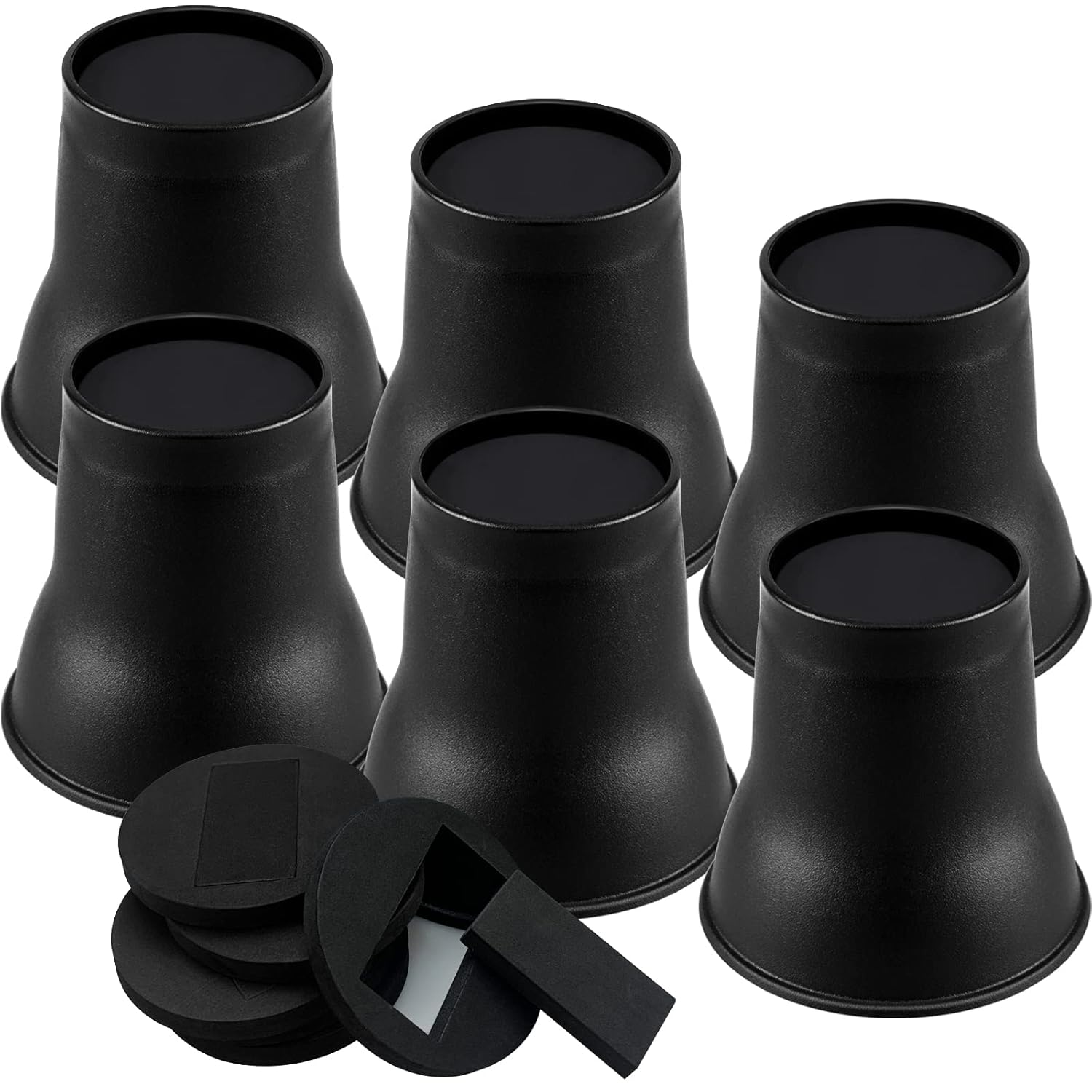 Twakashic Bed Risers 6 Inch Heavy Duty Furniture Adjustable Round ...
