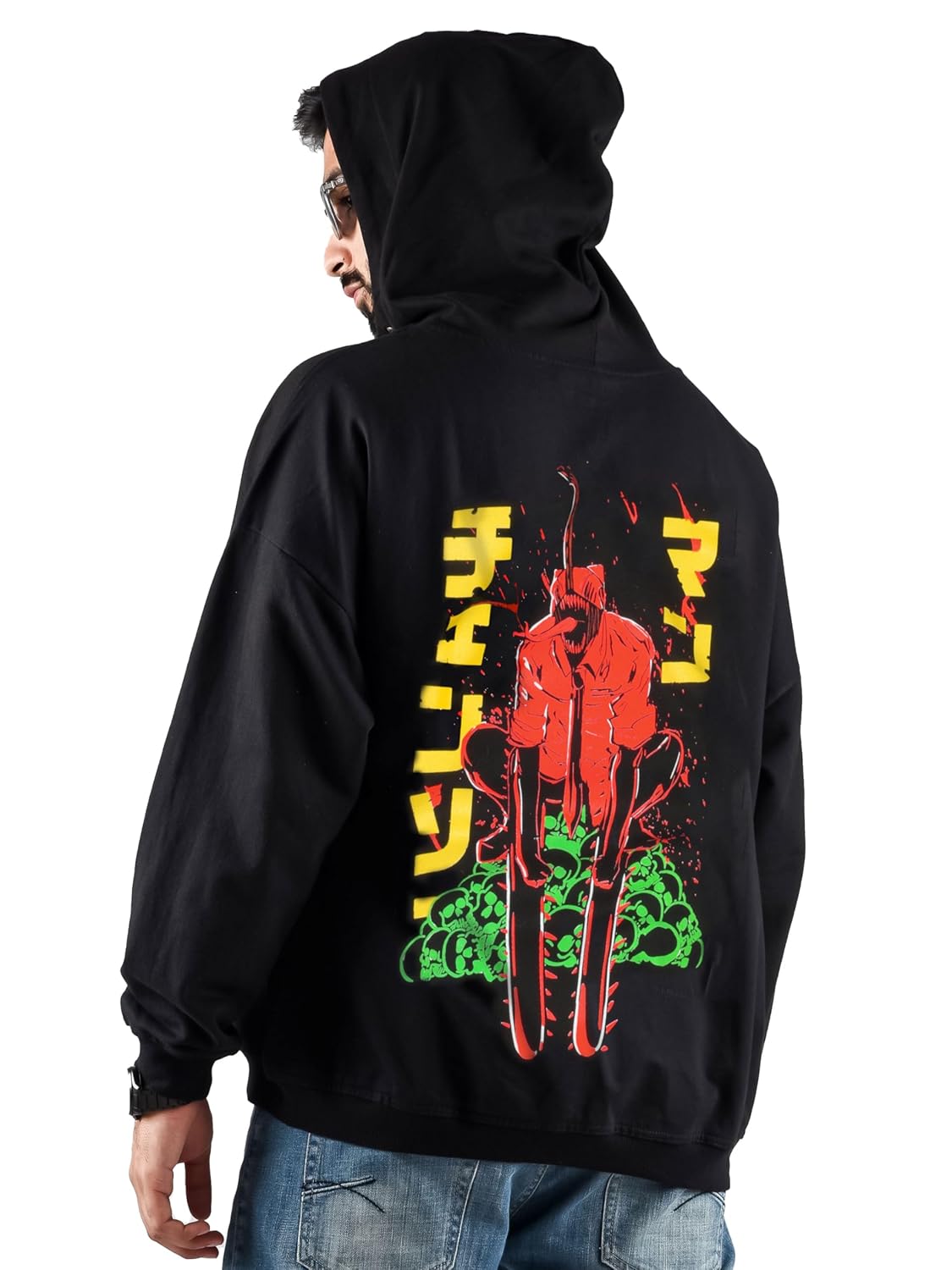 Buy ComicSense.xyz Unisex Chainsaw Man Anime Oversized Hoodie for Men ...