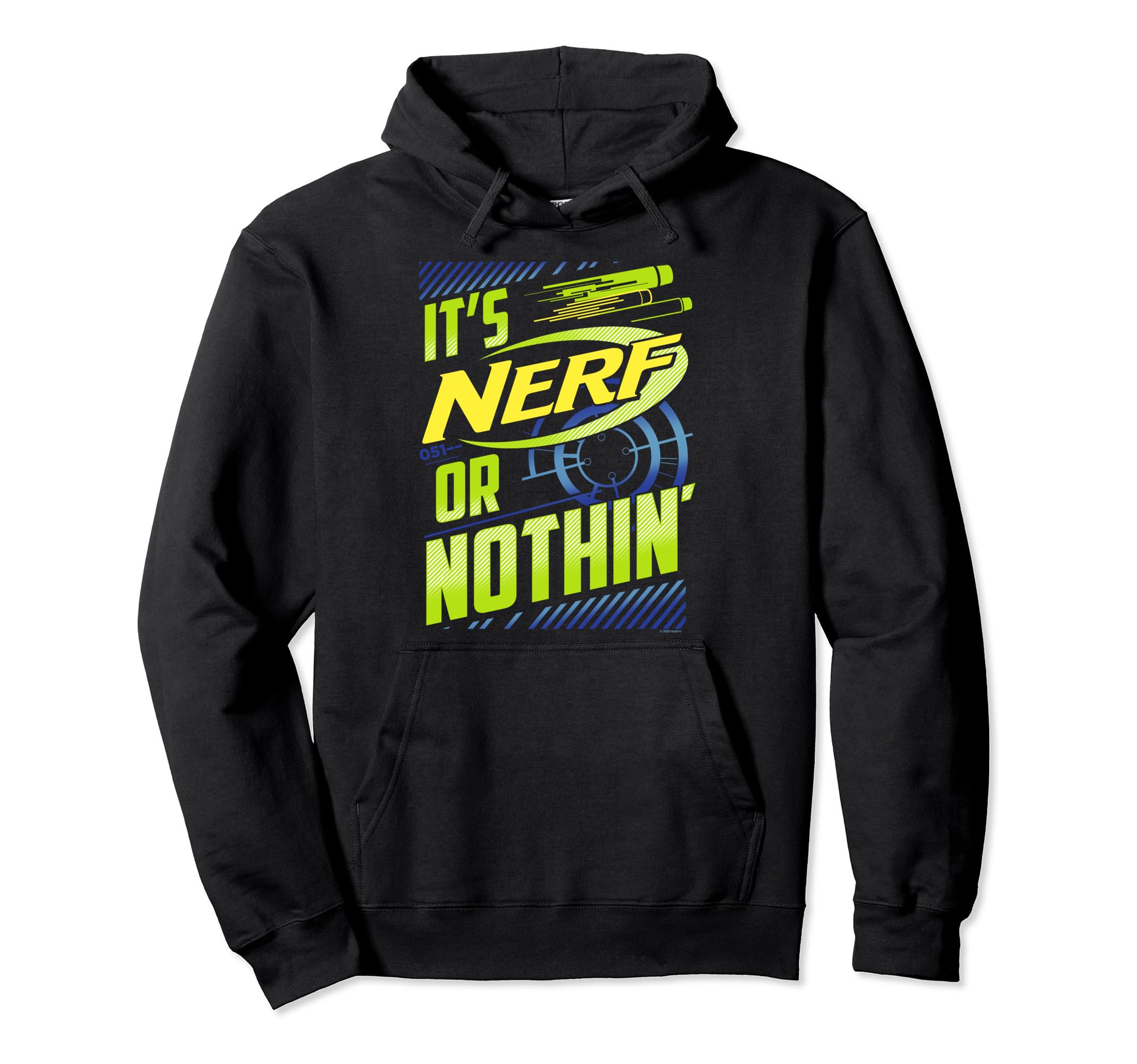 Amazon.com: Nerf It's Nerf Or Nothin' Retro Bold Logo Pullover Hoodie ...
