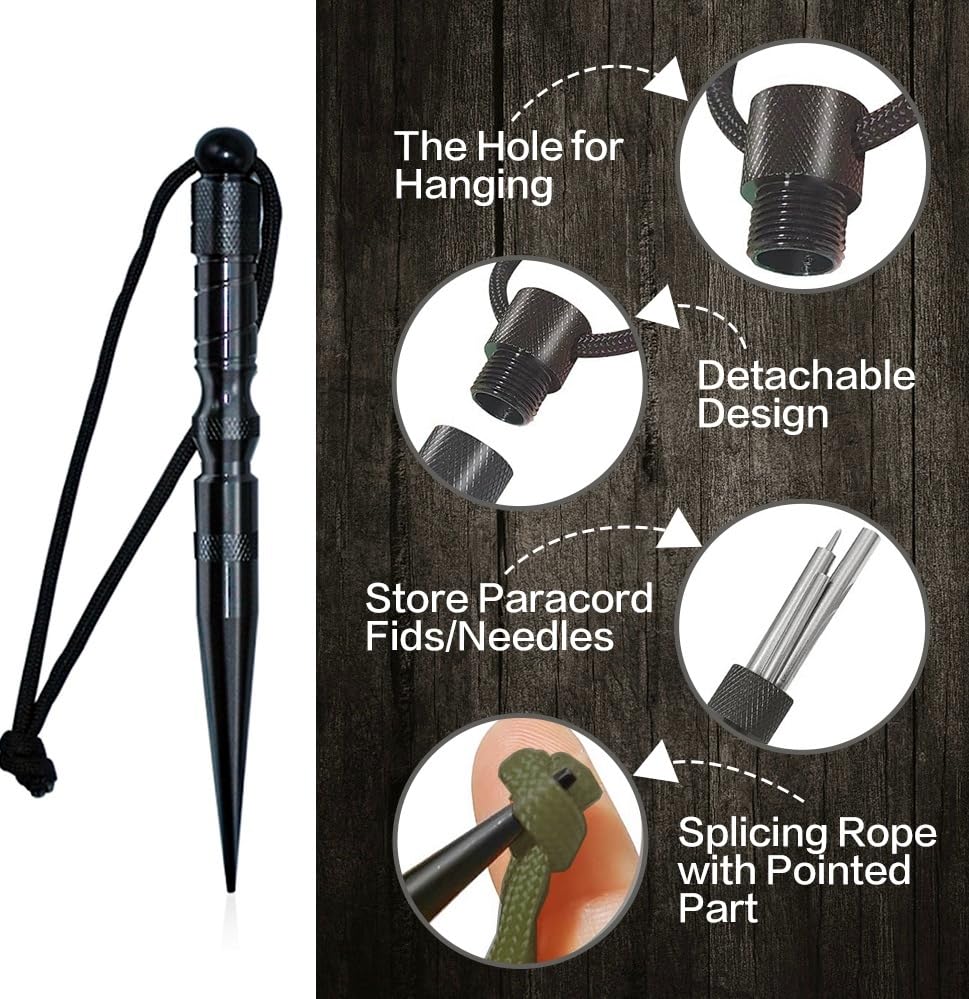 Snapklik.com : 16 Pieces Paracord Fid Set Knotters Tool Paracord Marlin ...