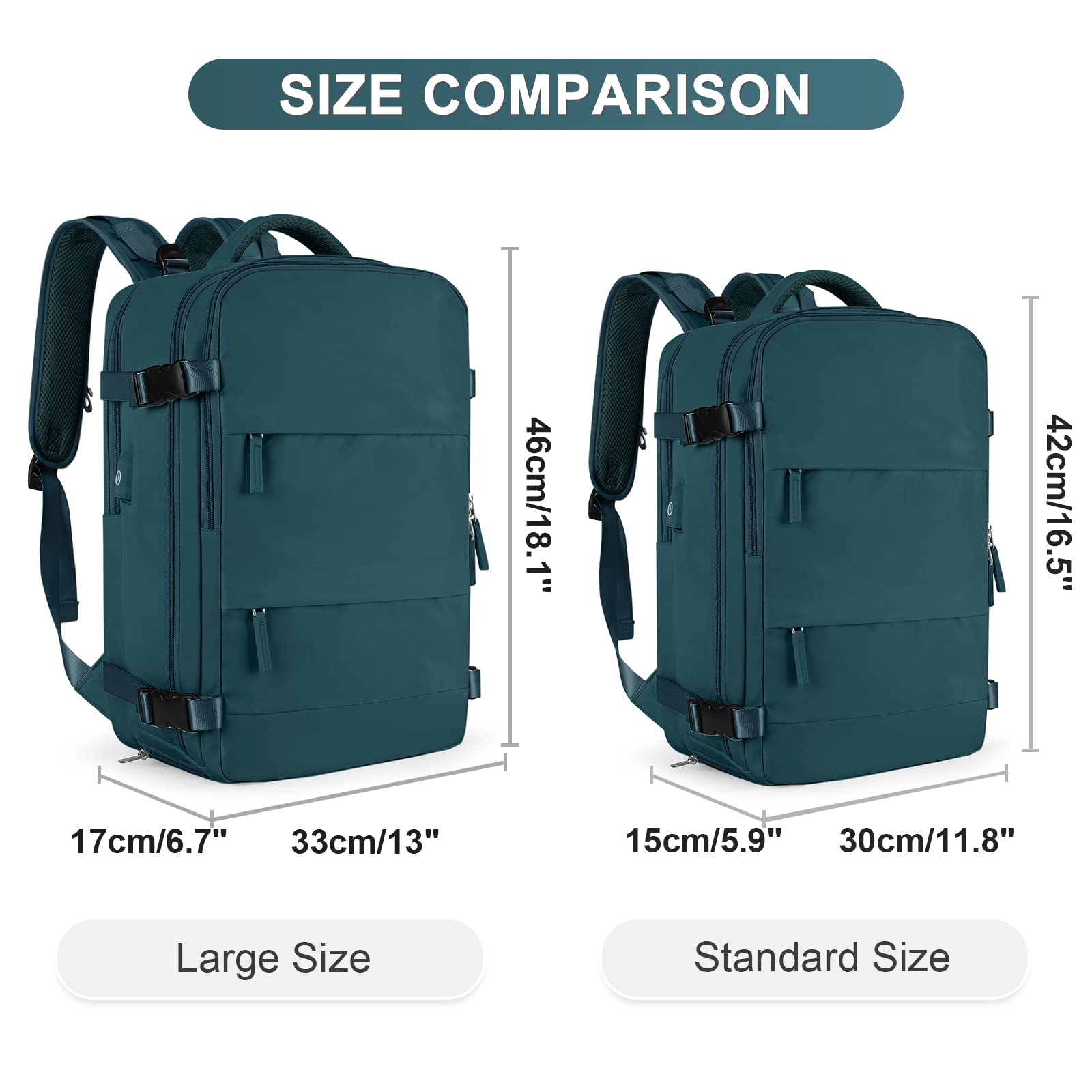 coofay Large Travel Backpack For Women Men Airline Approved Carry On ...