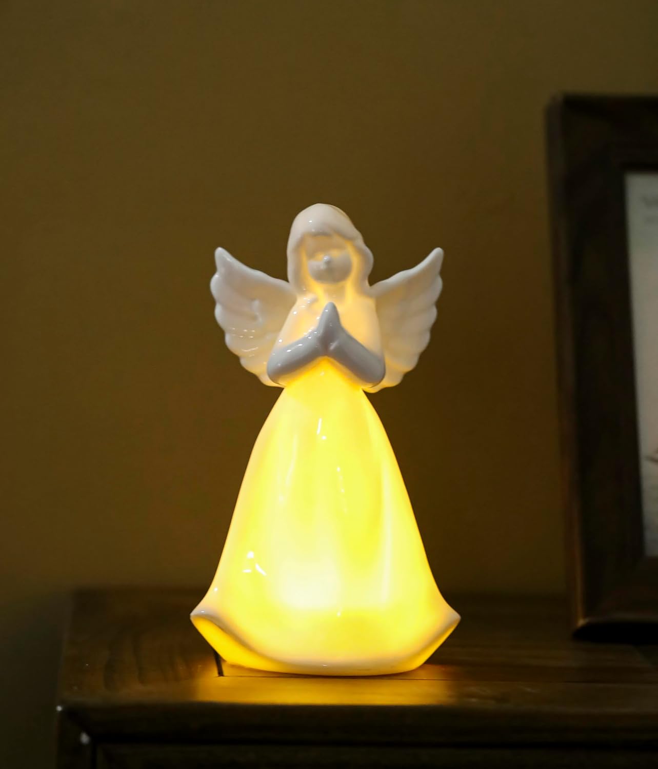 Amazon.com: ADAVAS.Y&G Praying Angel Night Light Lighted up Angel ...