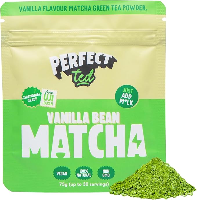 Amazon.com: Perfect Ted Matcha Powder | Vanilla Bean Flavor 75g ...