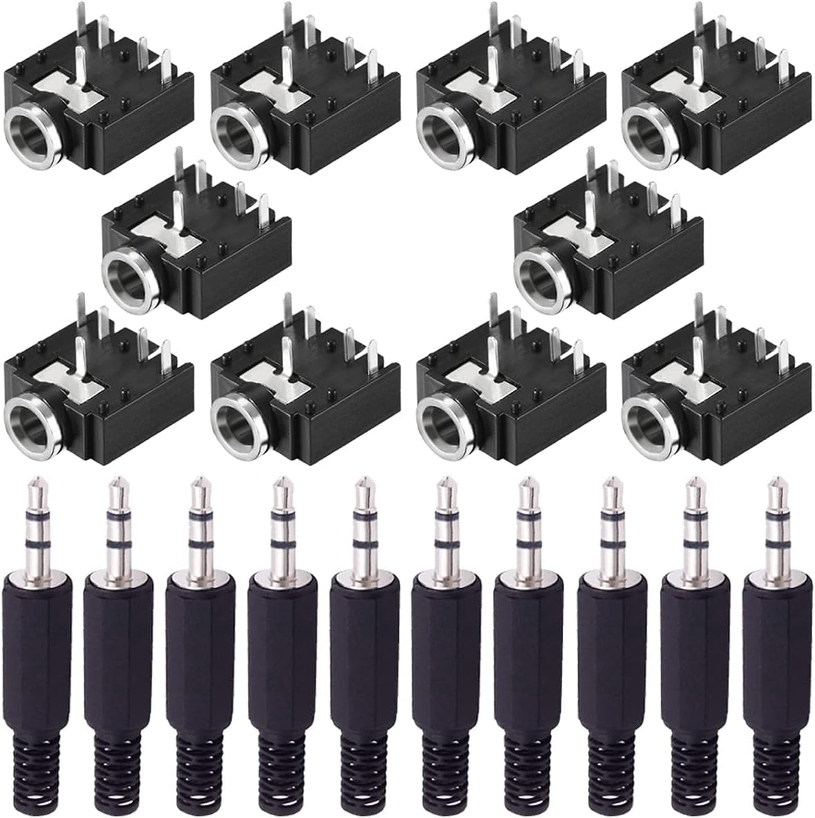 Amazon.com: KOKISO 10 Values 84 Pcs Stereo Jack Socket 【3 Pin/4 Pin/5 ...