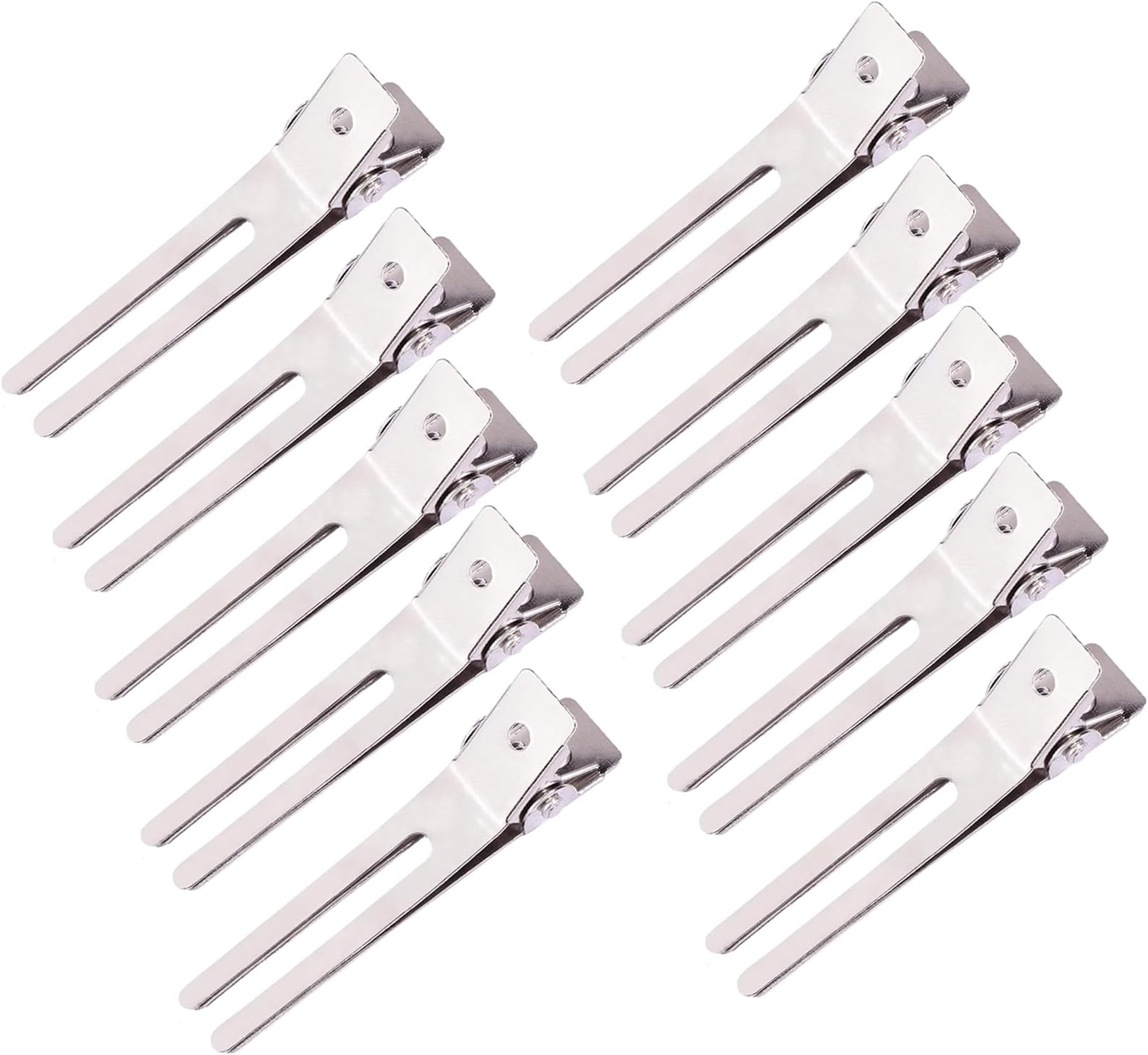 Amazon.com: 10 Pack Double Prong Pin Curl Clips, Duck Billed Hair Clips ...
