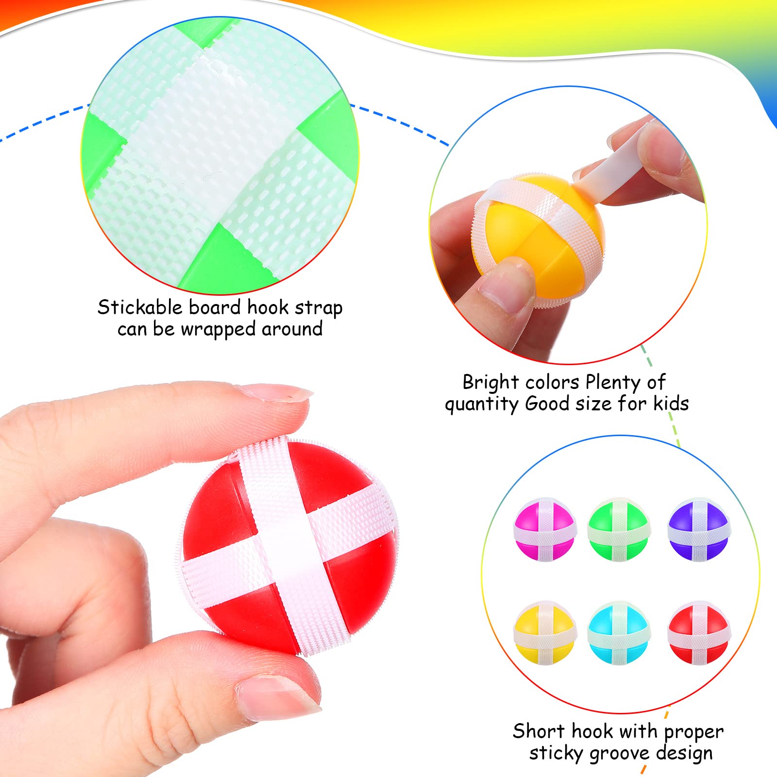 Honoson 120 Pcs Sticky Balls and Plastic Darts Set for Fabric Dart ...