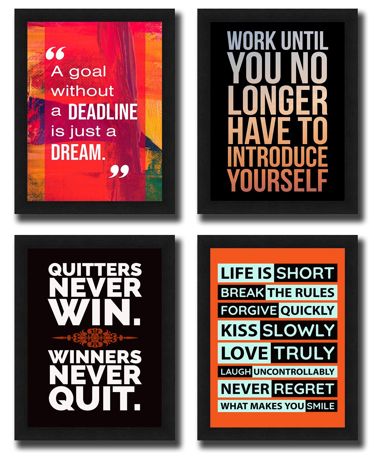 Interio Crafts Motivational Poster Wall Decor Quote Frame 13.5"X10 ...