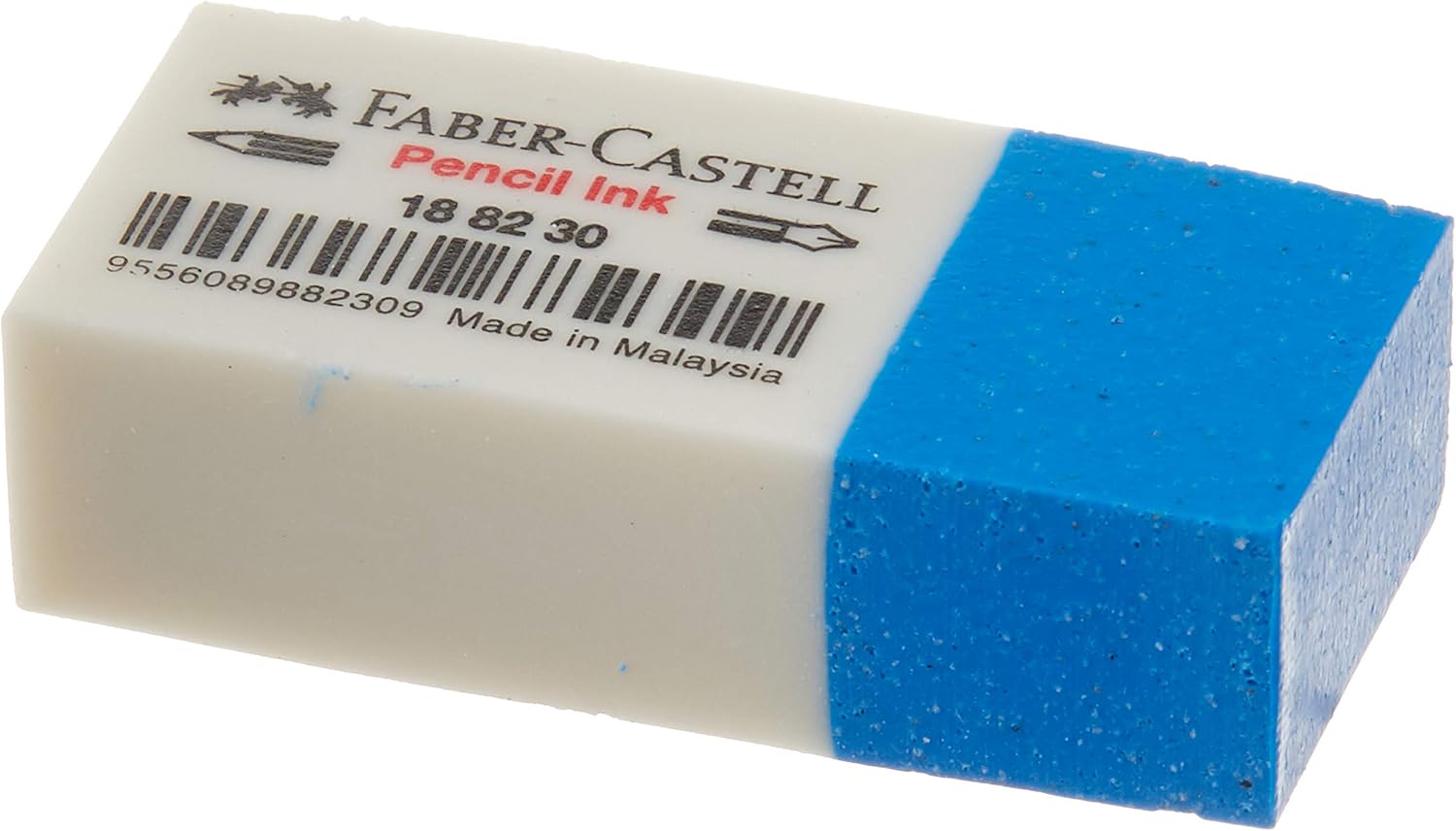 Amazon.com : Faber-Castell 7082-30 – Erasers Erase (Blue, White, One ...