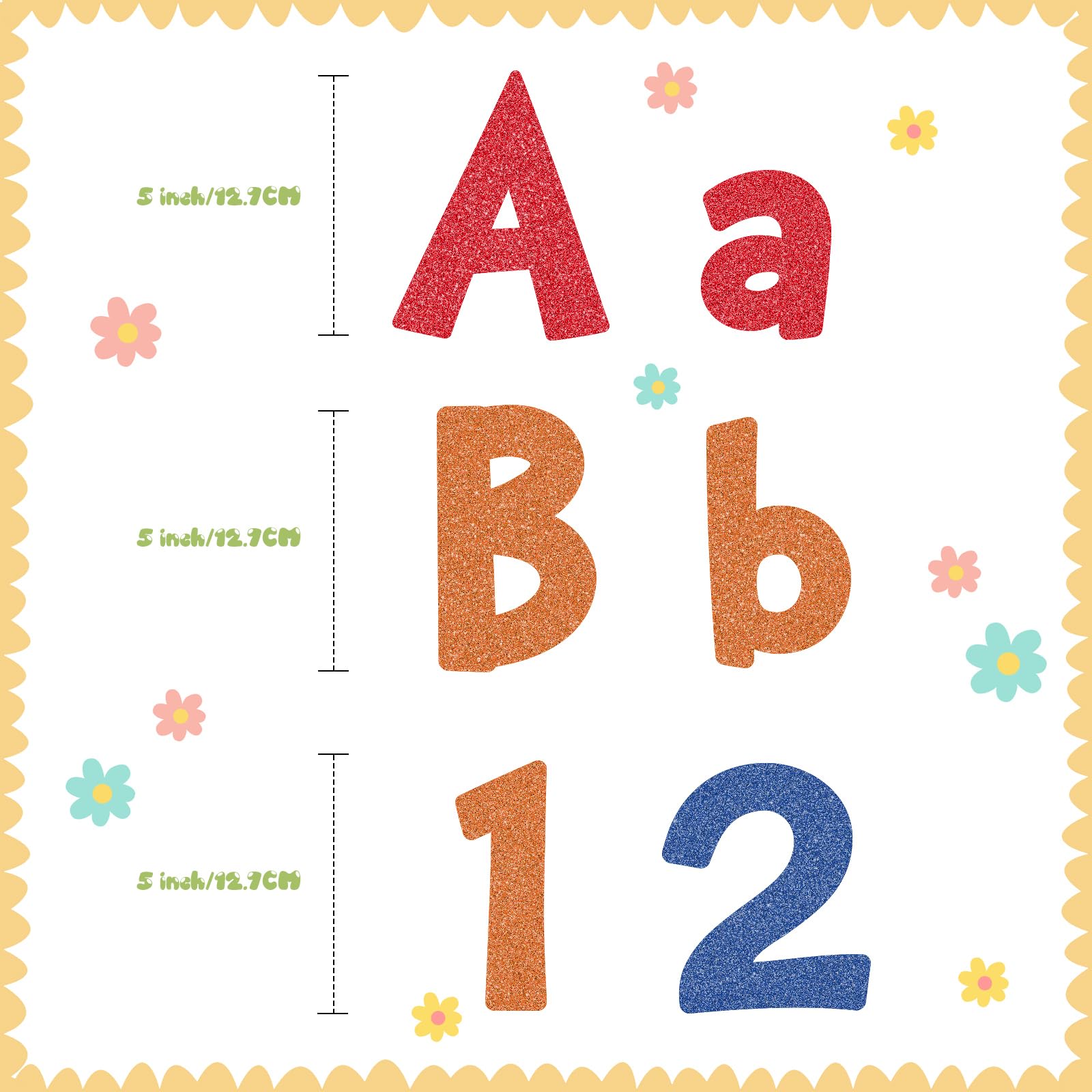 Snapklik.com : Tenare 134 Pieces 5 Inch Bulletin Board Letters Alphabet ...