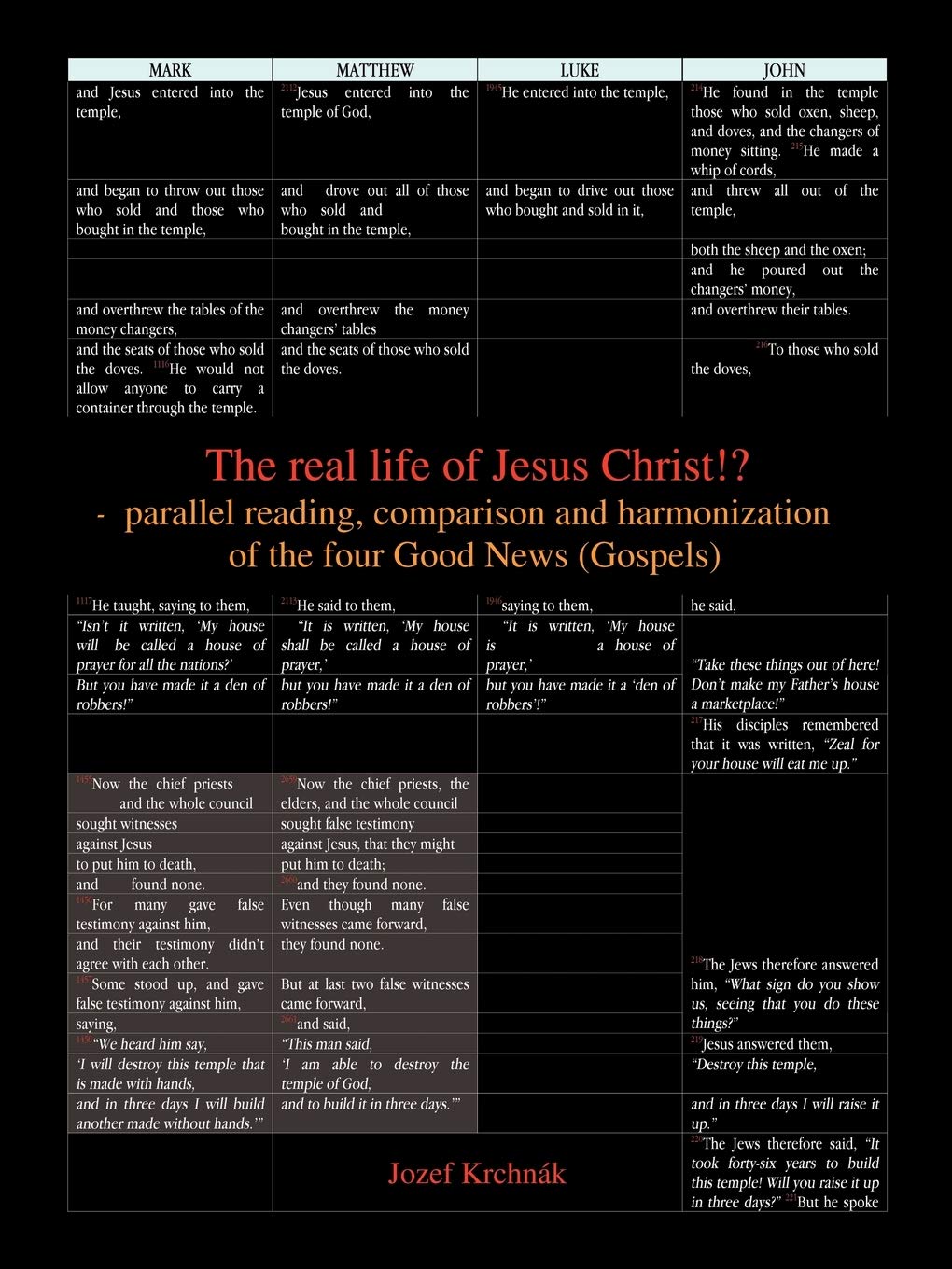 The Real Life of Jesus Christ!?: Parallel Reading, Comparison and ...