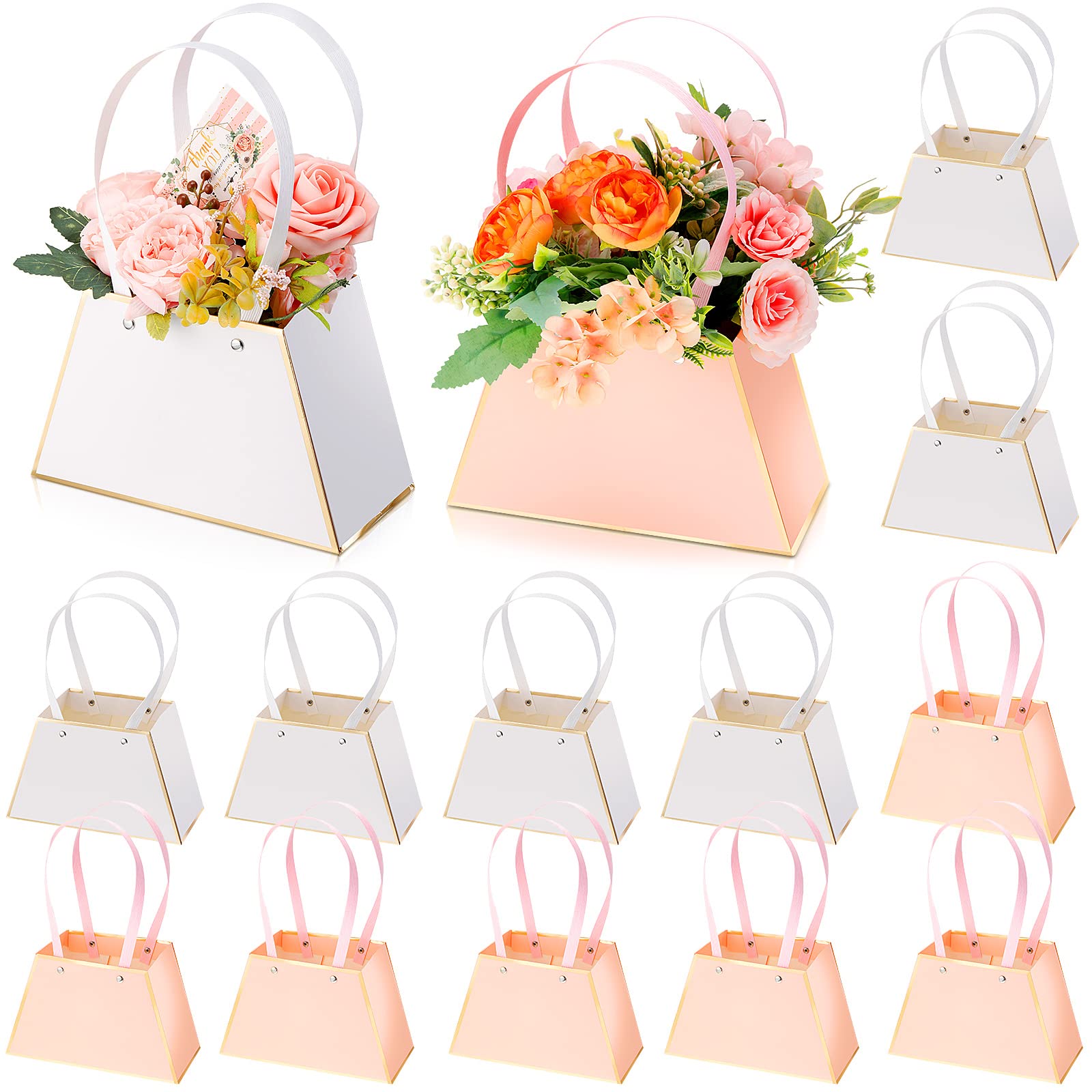 Amazon.com: Fuutreo 12 Pcs Valentine's Day Flower Gift Bags for ...