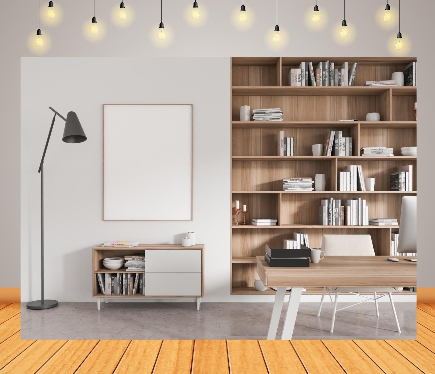 Zoom Backdrop BELECO 7x5ft White Bookshelf Backdrop - Fabric ...