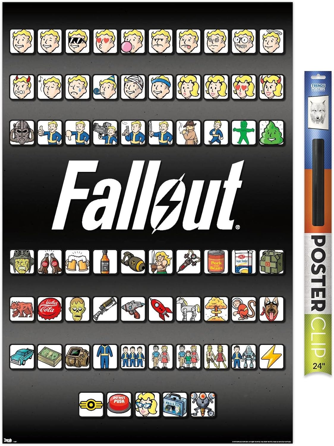 Amazon.com: Trends International Fallout-Emojis Wall, 22.375" x 34 ...