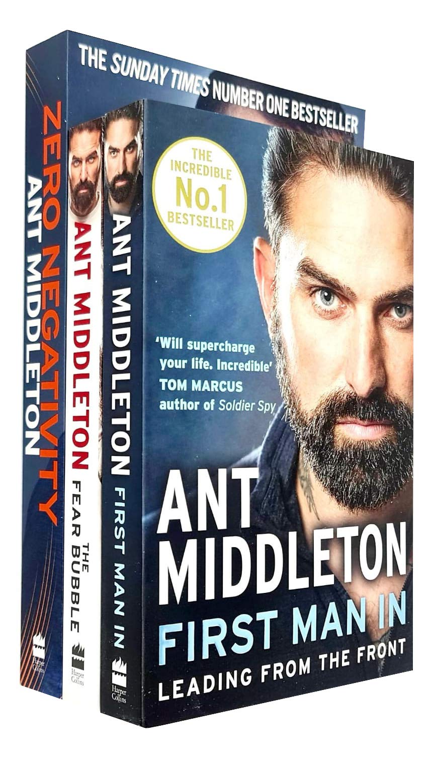 Ant Middleton Collection 3 Books Set (Zero Negativity, The Fear Bubble ...