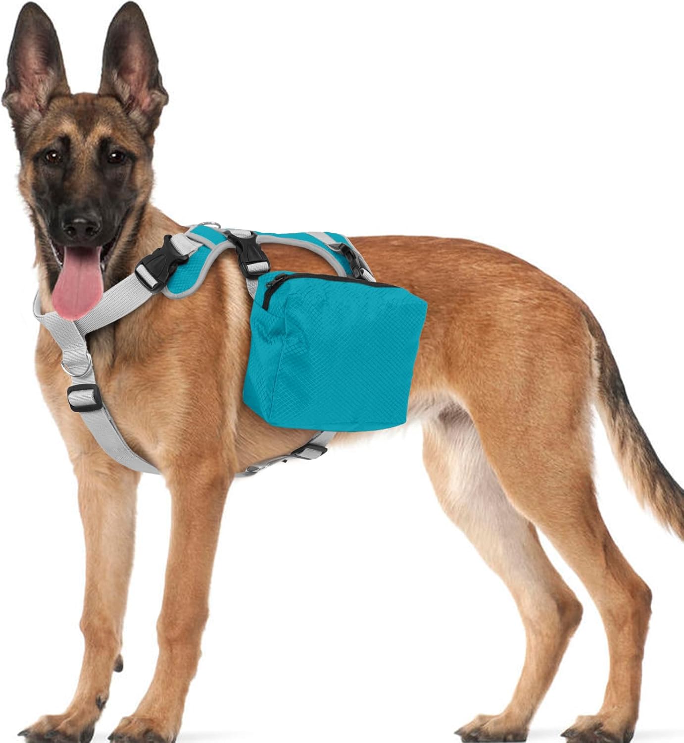 Amazon.com : OUOBOB Medium Blue Tactical Dog Backpack Harness with Side ...