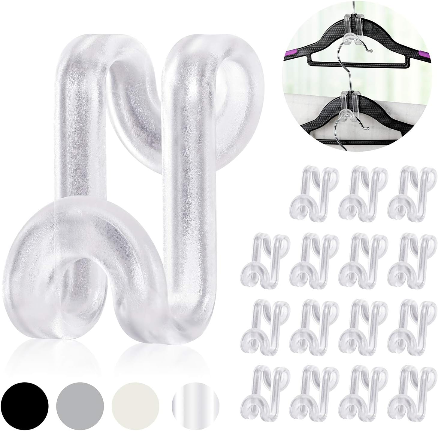 Amazon.com: Mlici Hanger Hooks Space Saving, 60 Pack Clothes Hanger ...