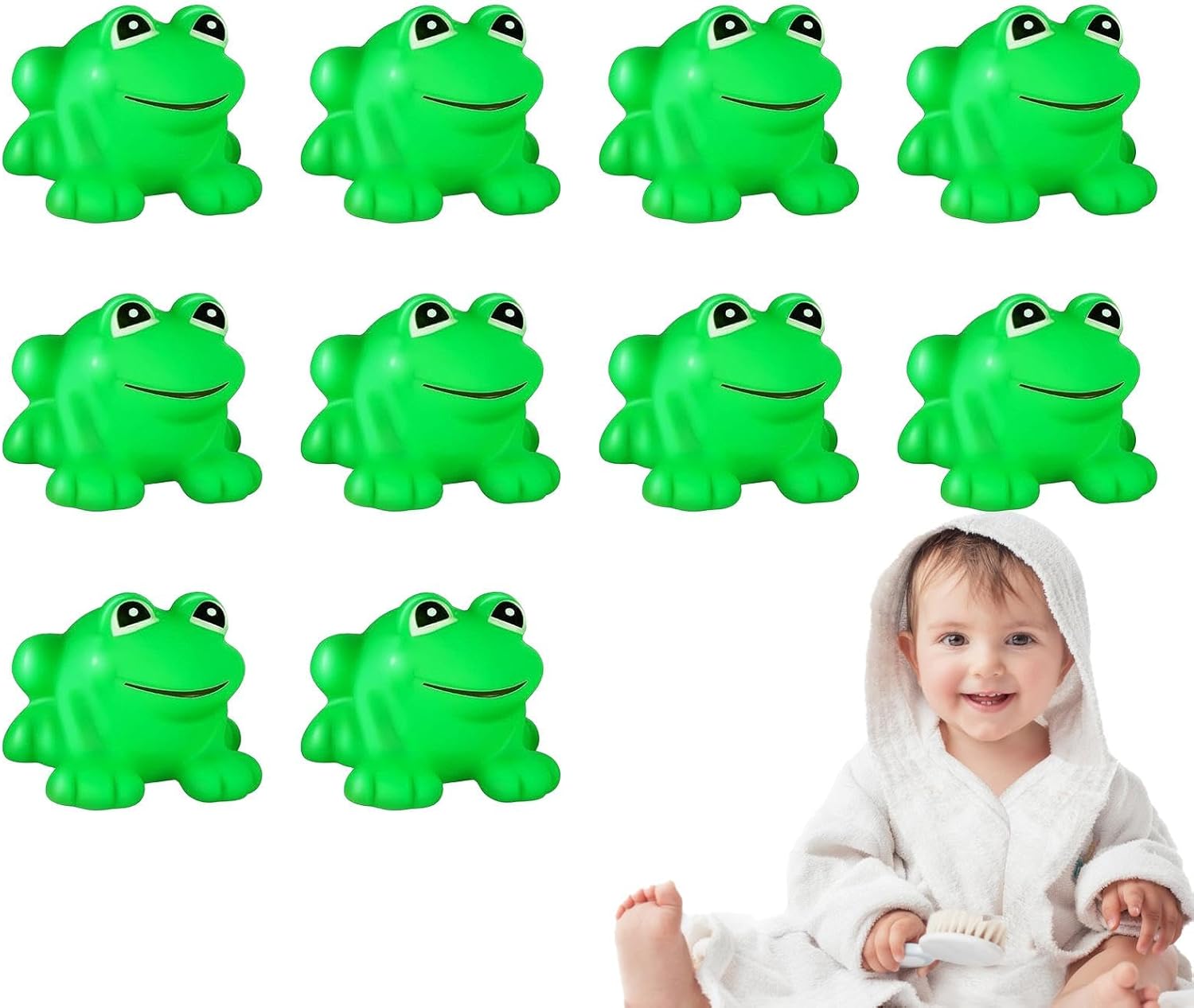 Kids Frog Toys - Kids Bath Rubber Frogs, Funny Green Bath Frog | Squeak ...