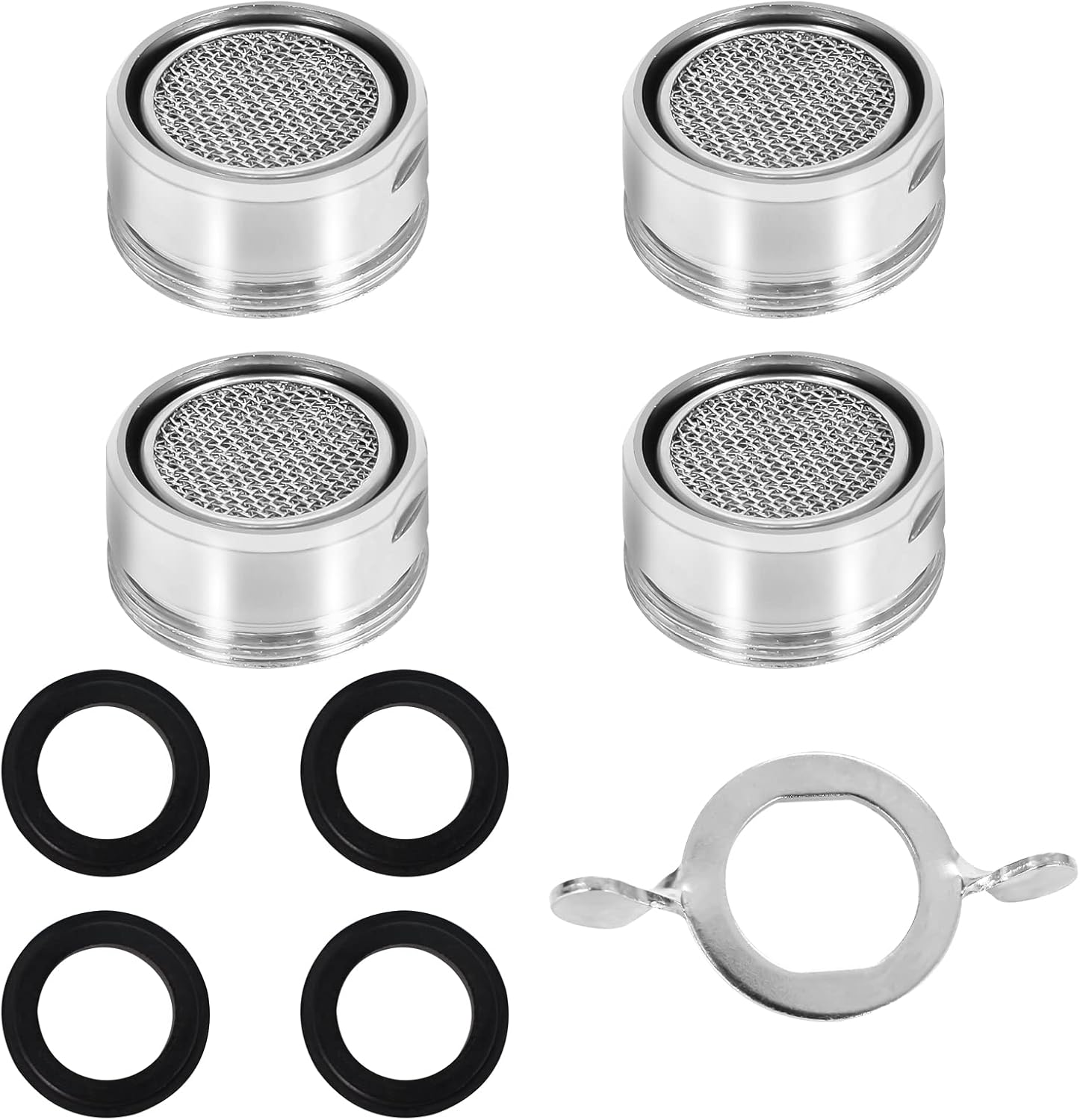 Tibapla 4 Pieces Aerator Tap 24 mm Male, Kitchen Tap Aerator M24 Male ...