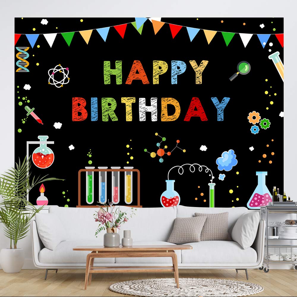 Buy 7×5ft Chemical Science Birthday Theme Backdrop Mad Science Fun ...