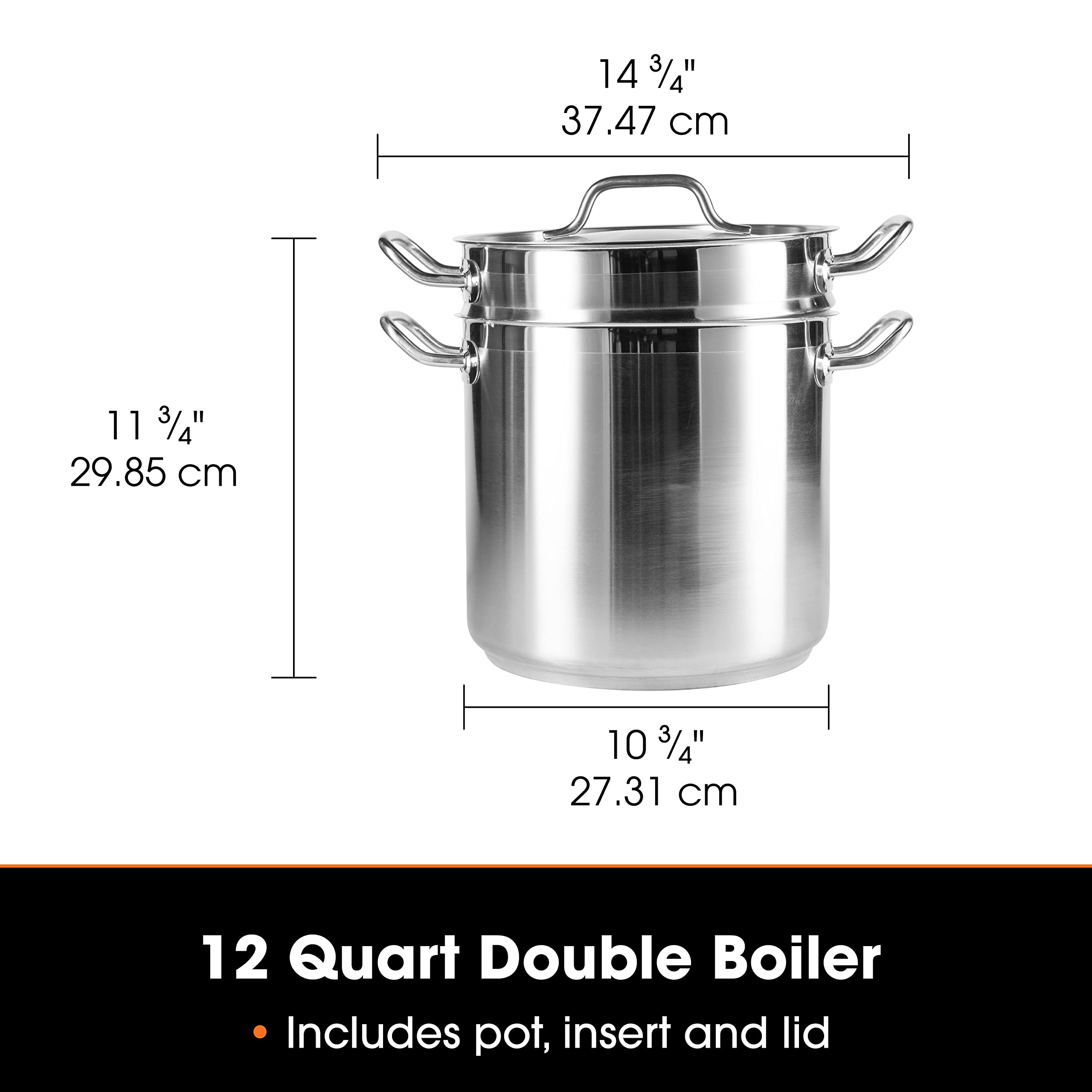 Kitchen Cooking Equipment Thunder Group Stainless Steel Double Boiler ...