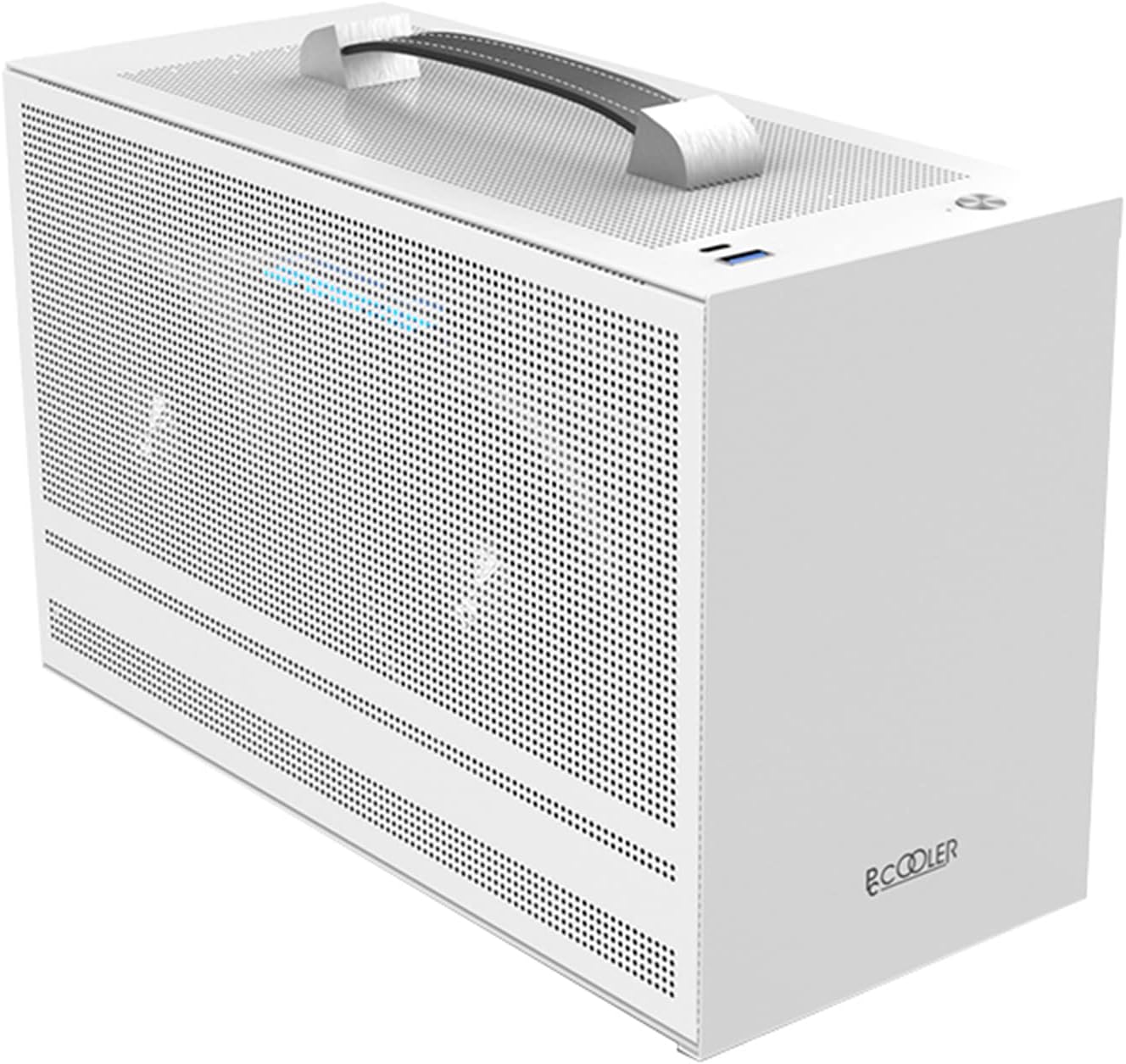 White Mini ITX case, 7.5L Portable PC case, Upgraded Precision mesh ...