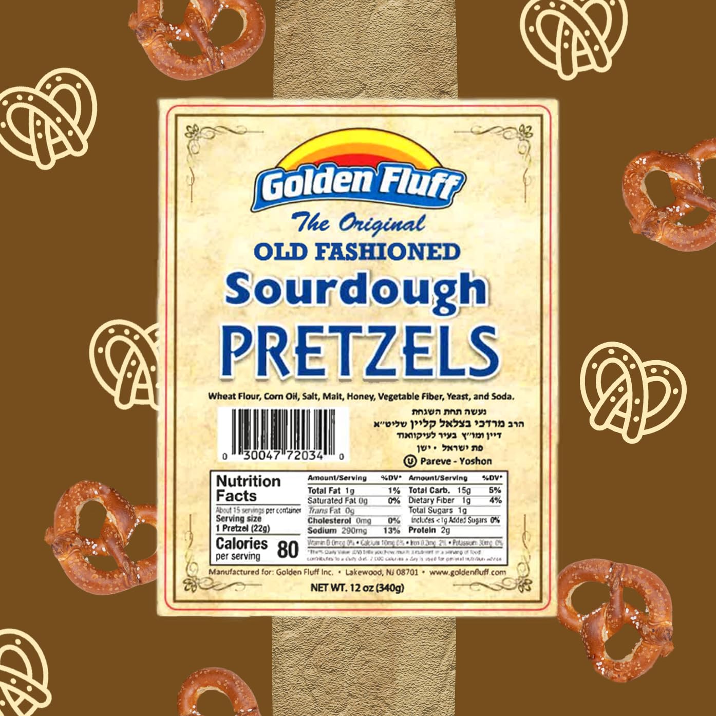Golden Fluff – Nuggets de masa madre Hard Pretzels Snacks saludables ...
