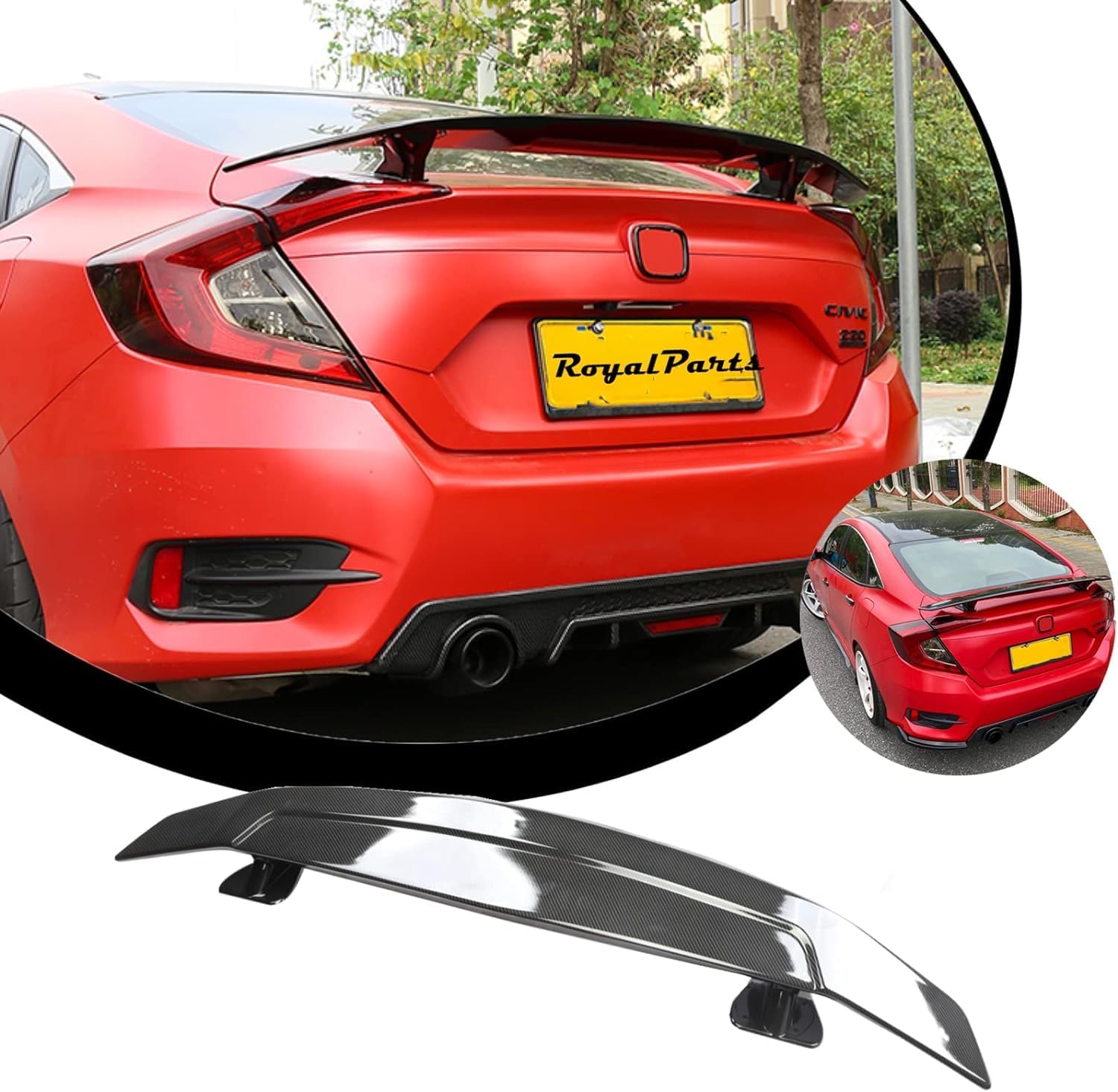 Amazon.com: Evargc Universal Rear Spoiler 46Inch Rear Trunk Spoiler ...