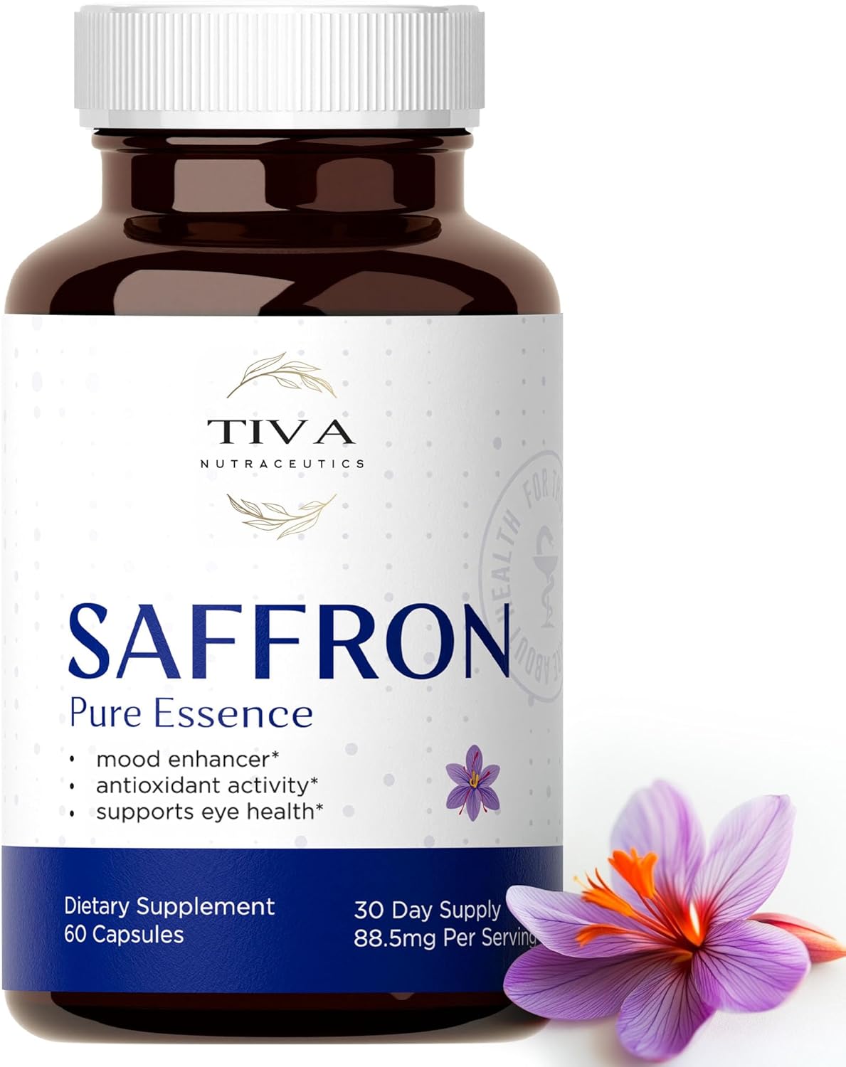 Amazon.com: TIVA Nutraceutics Pure Saffron Extract Capsules Natural Mood Booster, Antioxidant ...