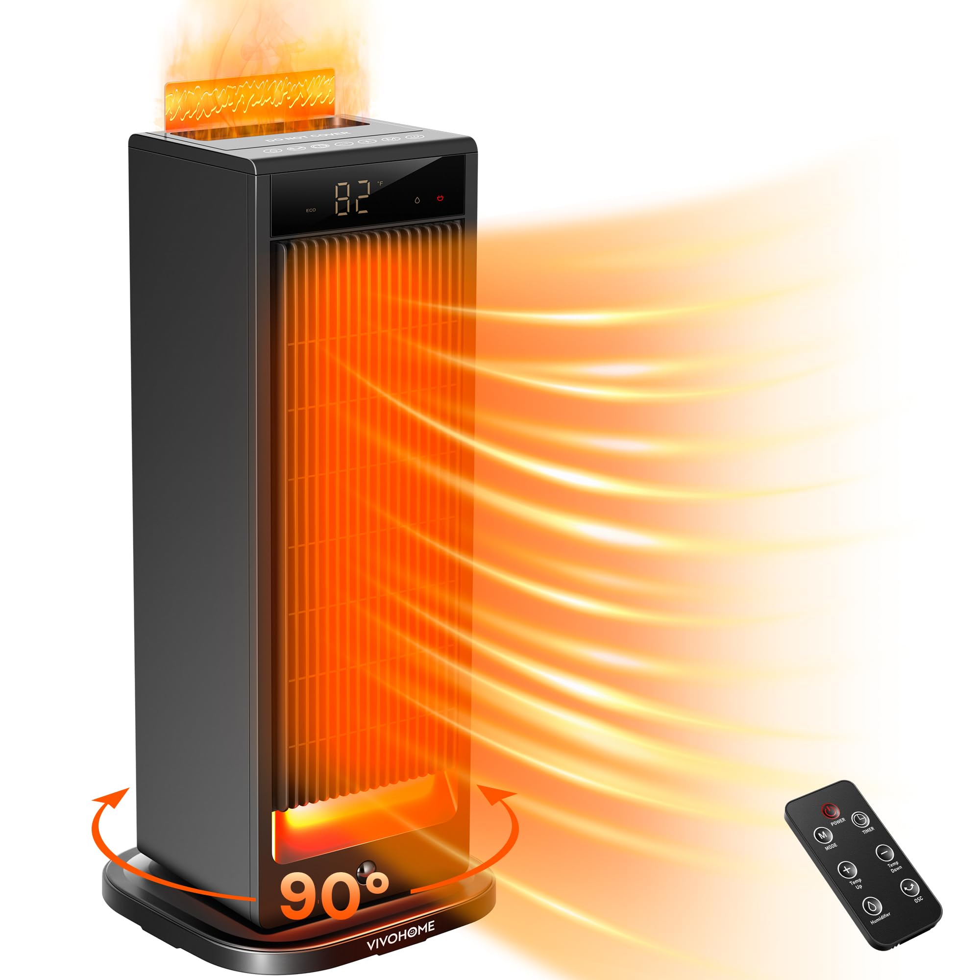 Amazon.com: VIVOHOME Space Heater with Humidifier, Electric Space ...