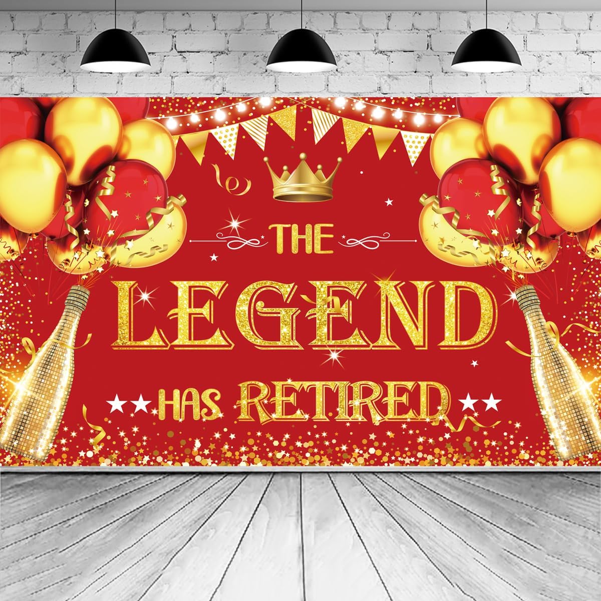 Amazon.com : WZZNBFC The Legend Has Retired Retirement Backdrop 6X3.6FT ...