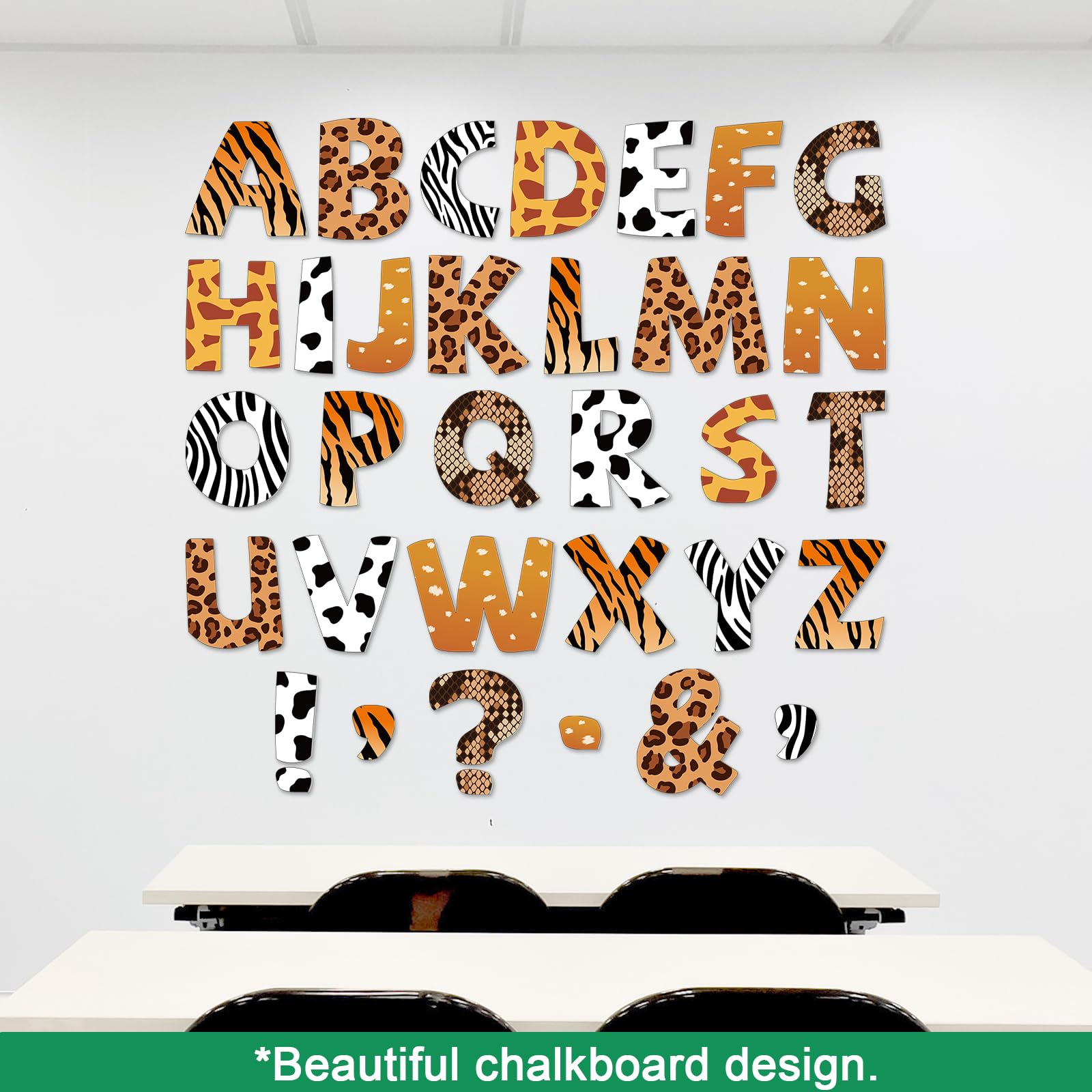 Leopard Print Letters Printable Poster