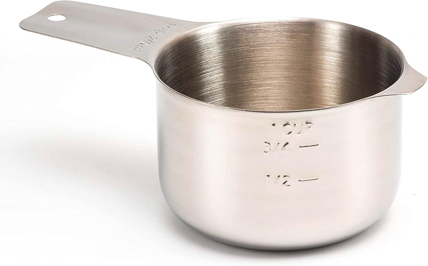 2lbDepot 1 Cup Measuring Cup Stainless Steel Metal, Accurate, Engraved ...