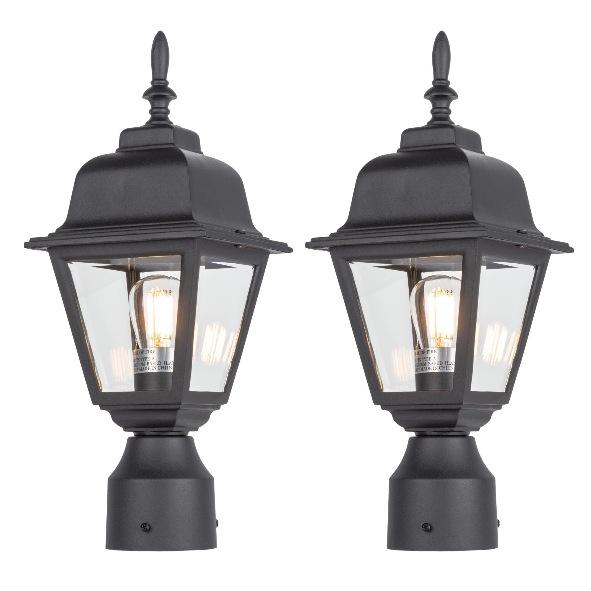 Snapklik.com : Outdoor Post Lighting Fixture Pole Lantern, E26 Medium ...