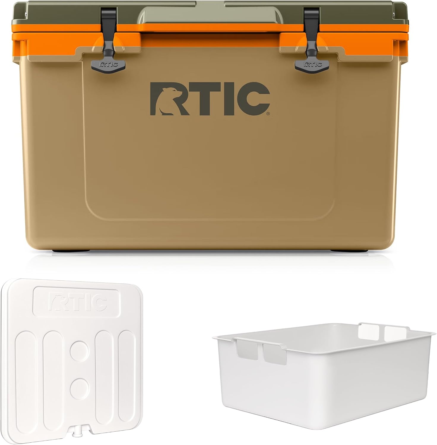 Amazon.com : RTIC 52 Qt Ultra-Light Cooler Bundle with Freezable ...