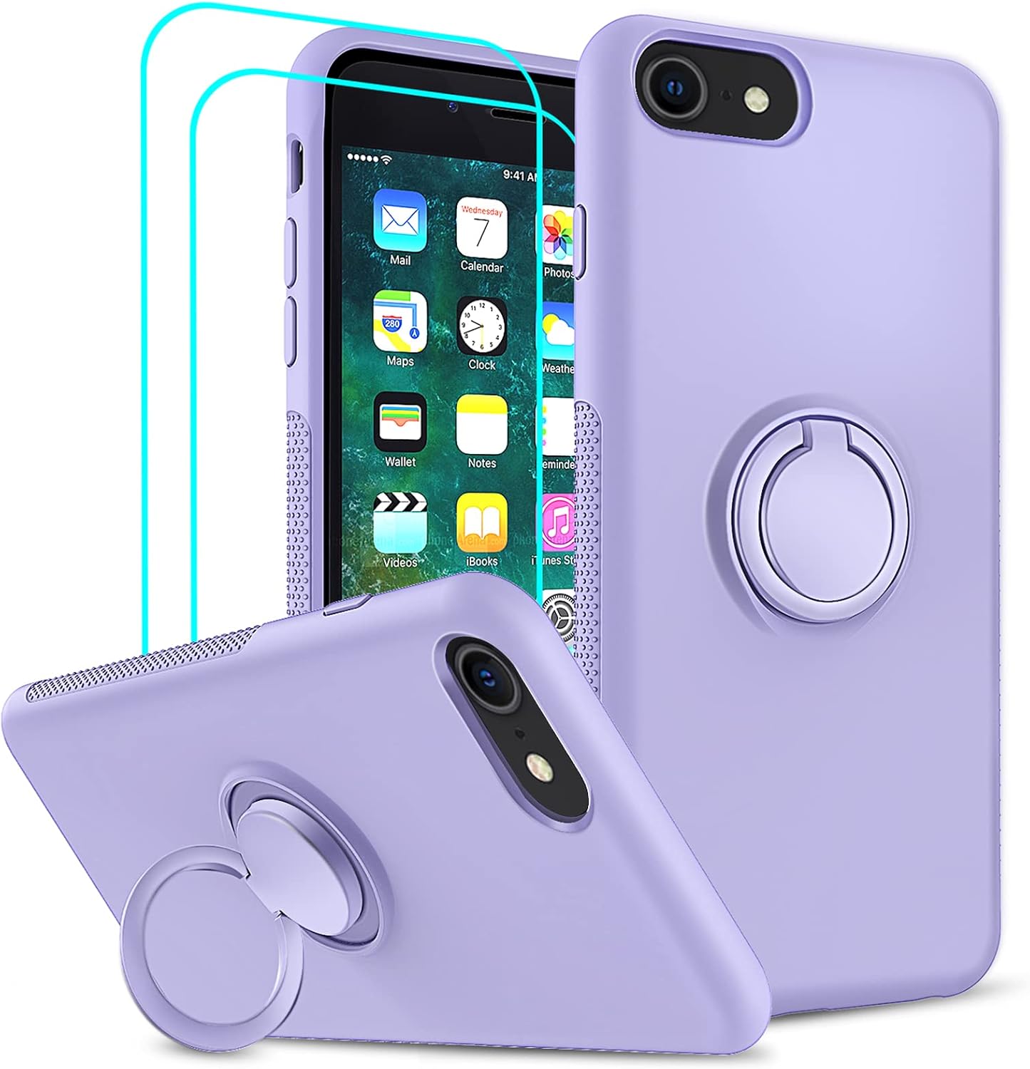 Amazon.com: LeYi for iPhone SE 2022 Case: with 2 PCS Glass Screen ...