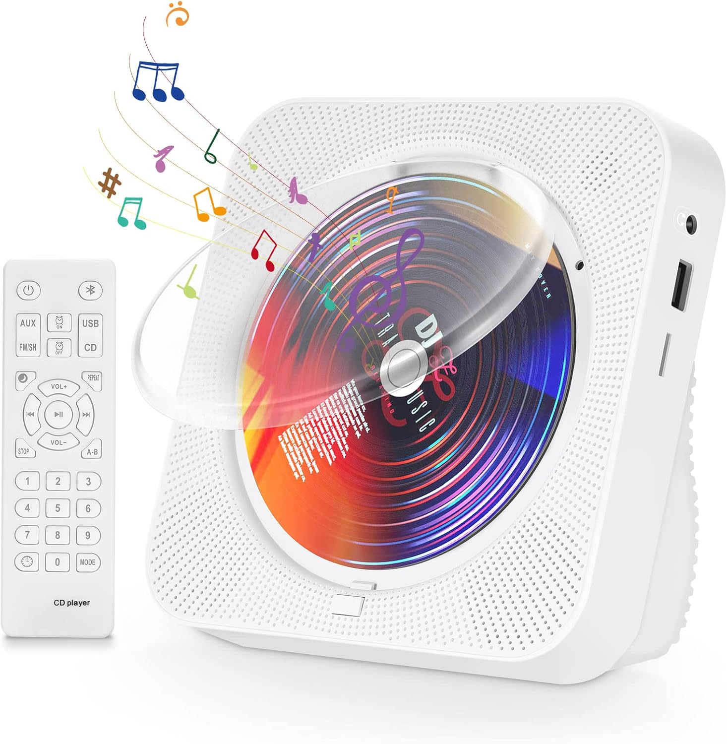 Amazon.com: AONCO Portable Desktop CD Player with Speakers, Home ...