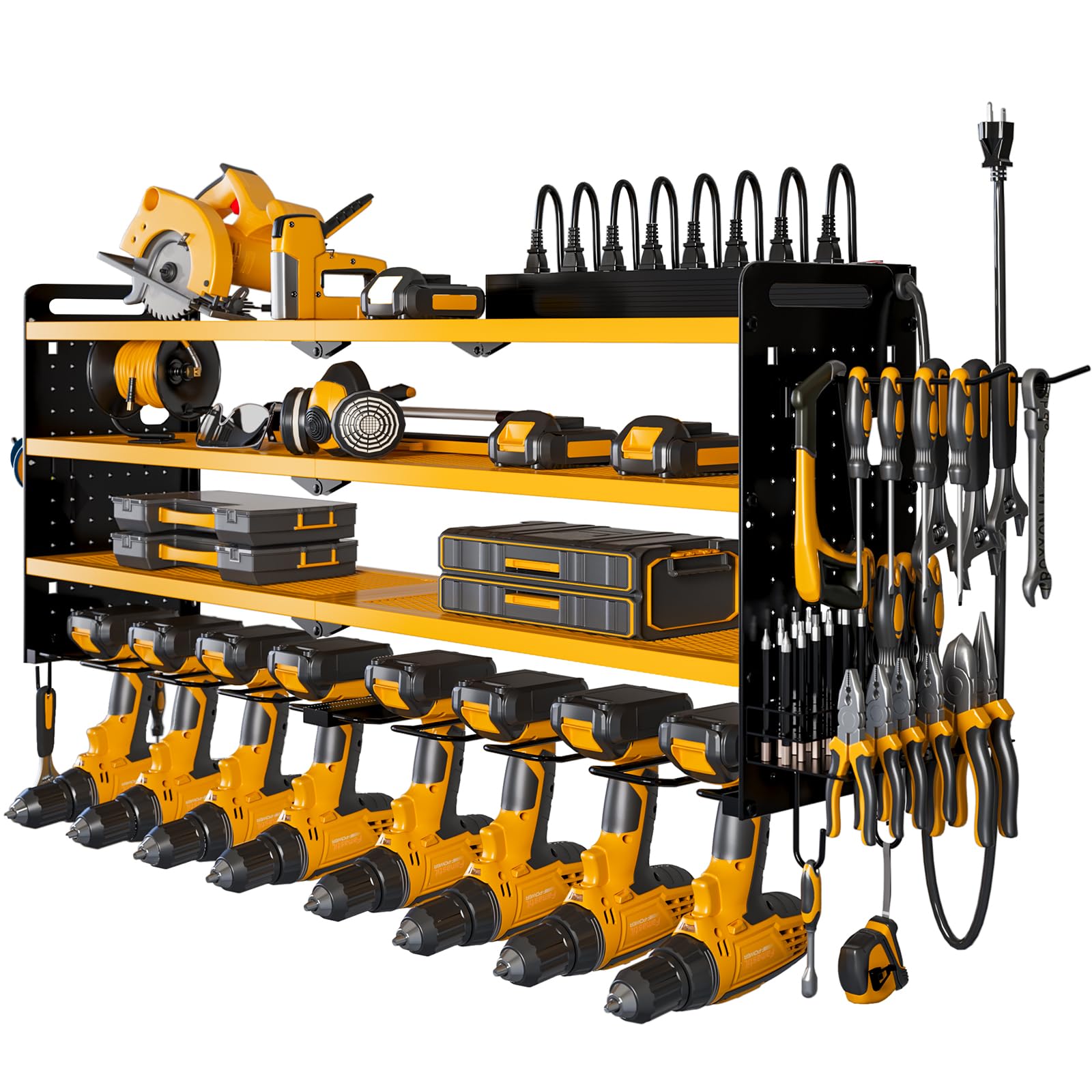 Amazon.com: NattyDot Power Tool Organizer Wall Mount with Charging ...