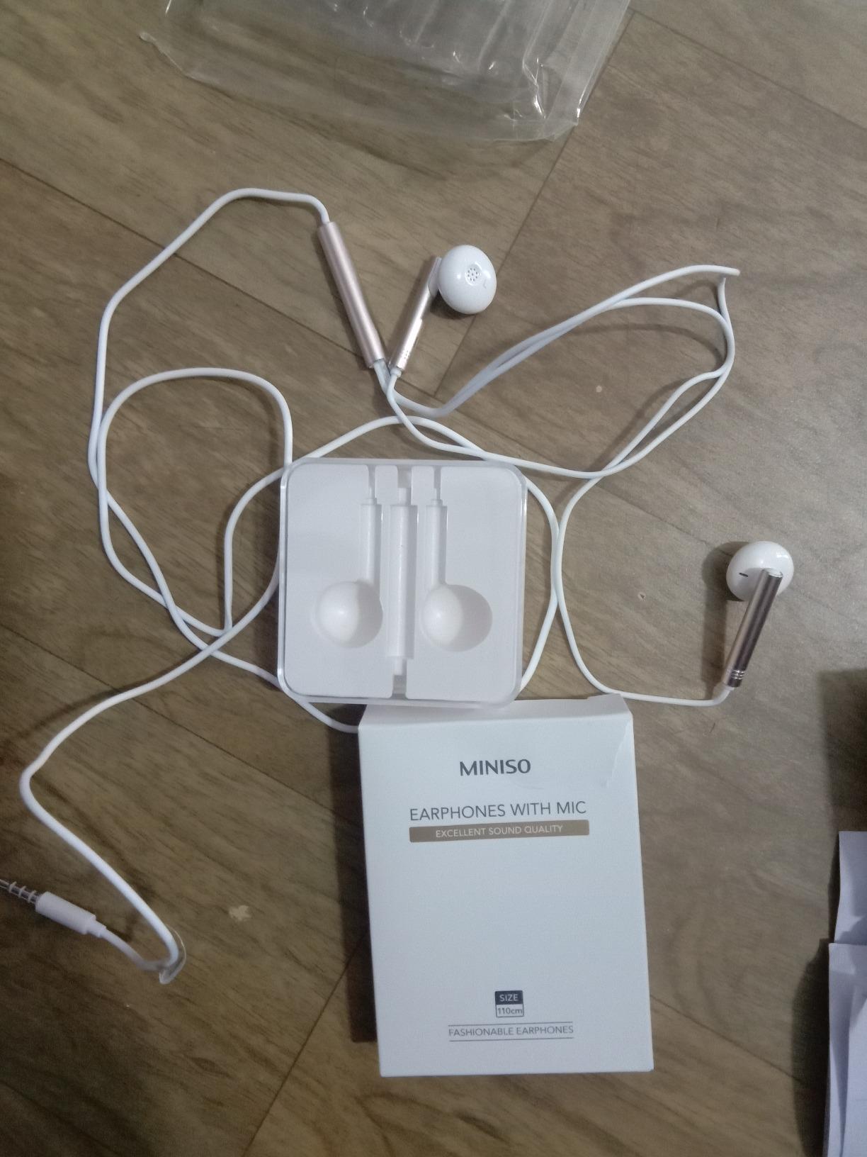 MINISO Unique Wired USB Earphone with Mic and Controller, in-Ear Noise ...