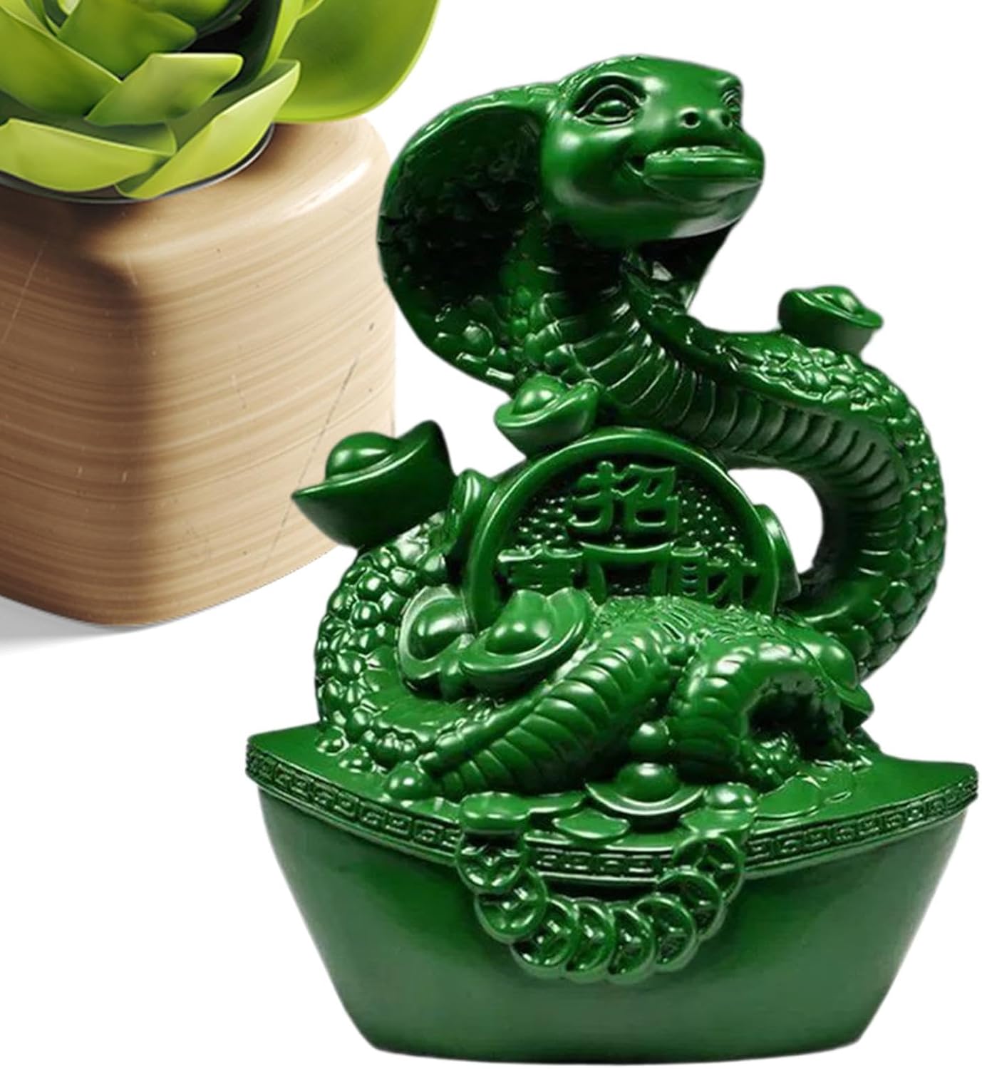 Amazon.com: Wooden Snake, Wood Snake Statue Chinese 2025 New Year ...