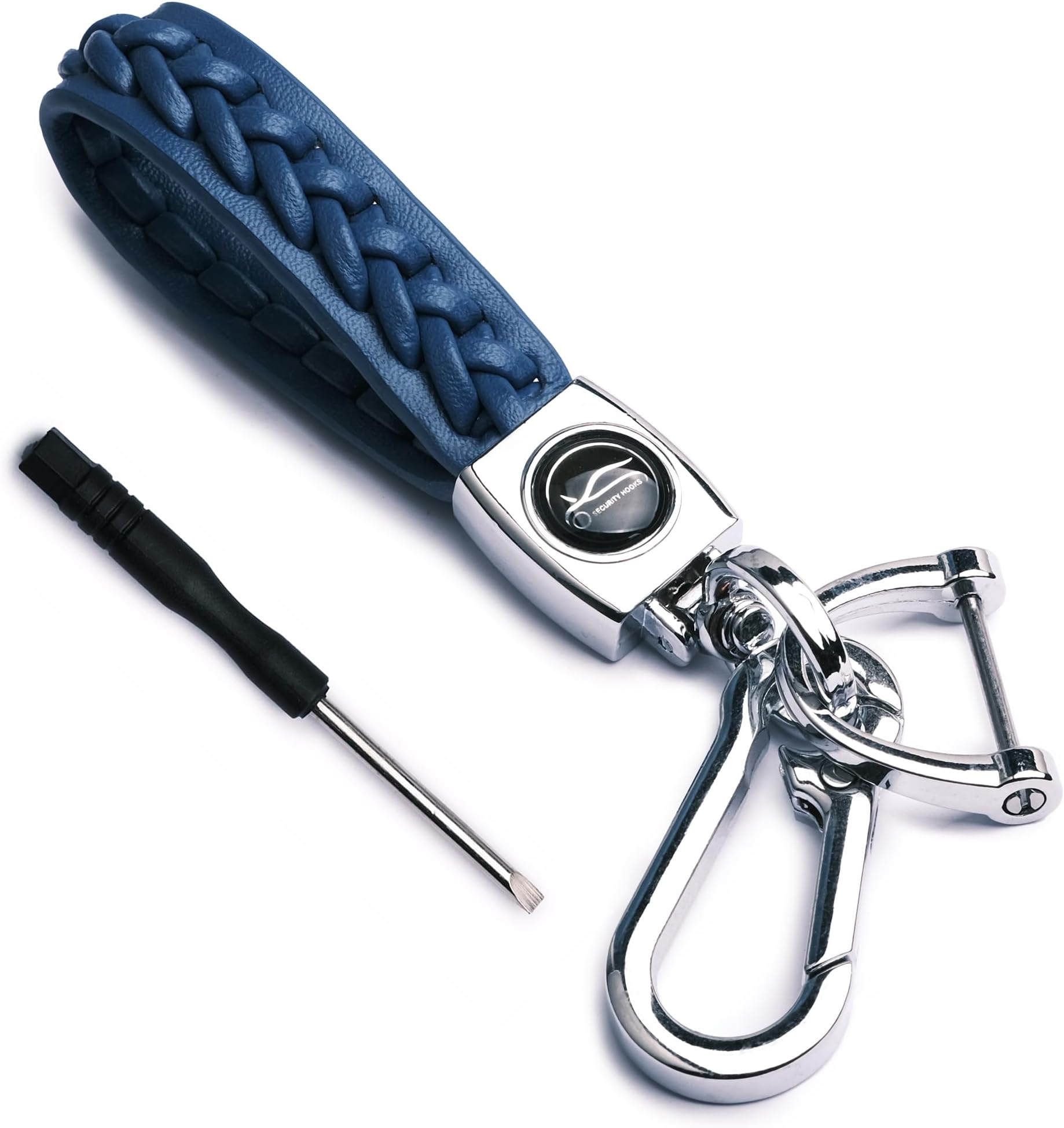 Amazon.com: Dickno Leather Car Keychain, Universal Auto Key Chain with ...