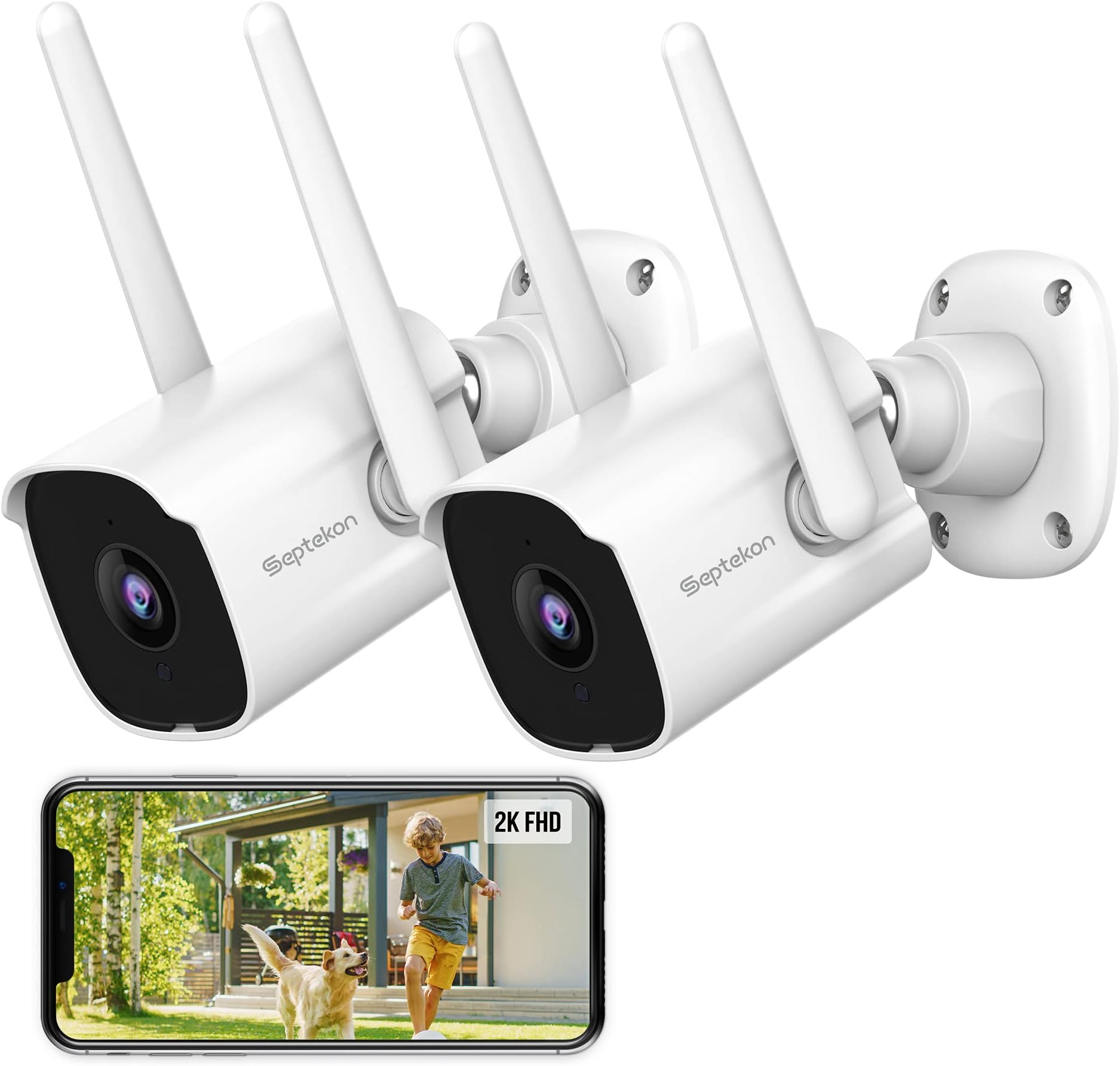 Amazon.com : Zmodo Outdoor Security Camera Wireless (2 Pack), 1080p ...