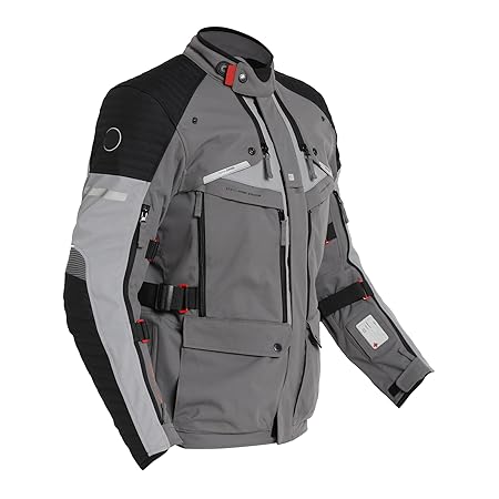 Royal Enfield Nirvik V2 Riding Jacket Charcoal (XL) 44 Cm with D3O Level 2 Protectors At ...